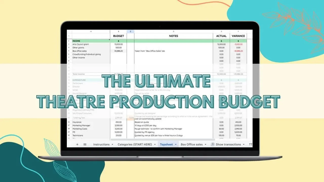 Creating a Theatre Production Budget: the Full Roadmap — Finance Fairy ...
