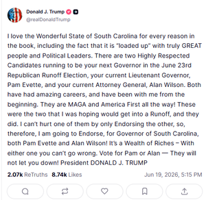 President Trump and Senator Tim Scott Endorse Attorney General Alan ...