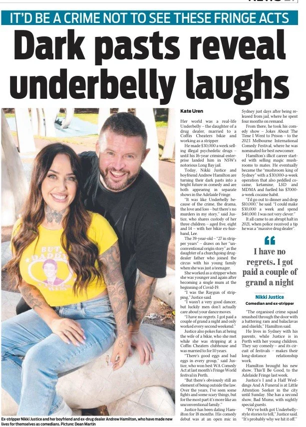 Nikki Justice and her boyfriend, Andrew Hamilton, are turning their dark pasts into a bright ...