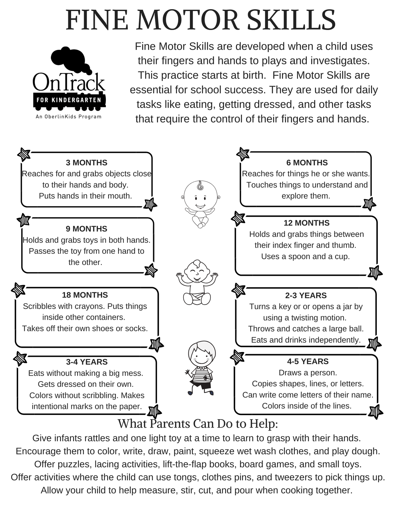 Fine Motor Skills by Age — OberlinKids