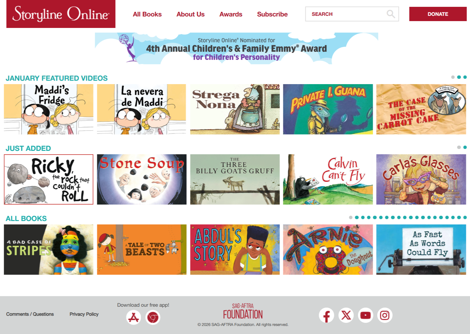 Storyline Online — Stream Videos of Children’s Books Read Aloud by ...