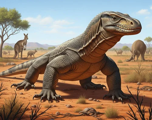 Meet the Real Dragon of Down Under: Megalania | Prehistoric Giant ...