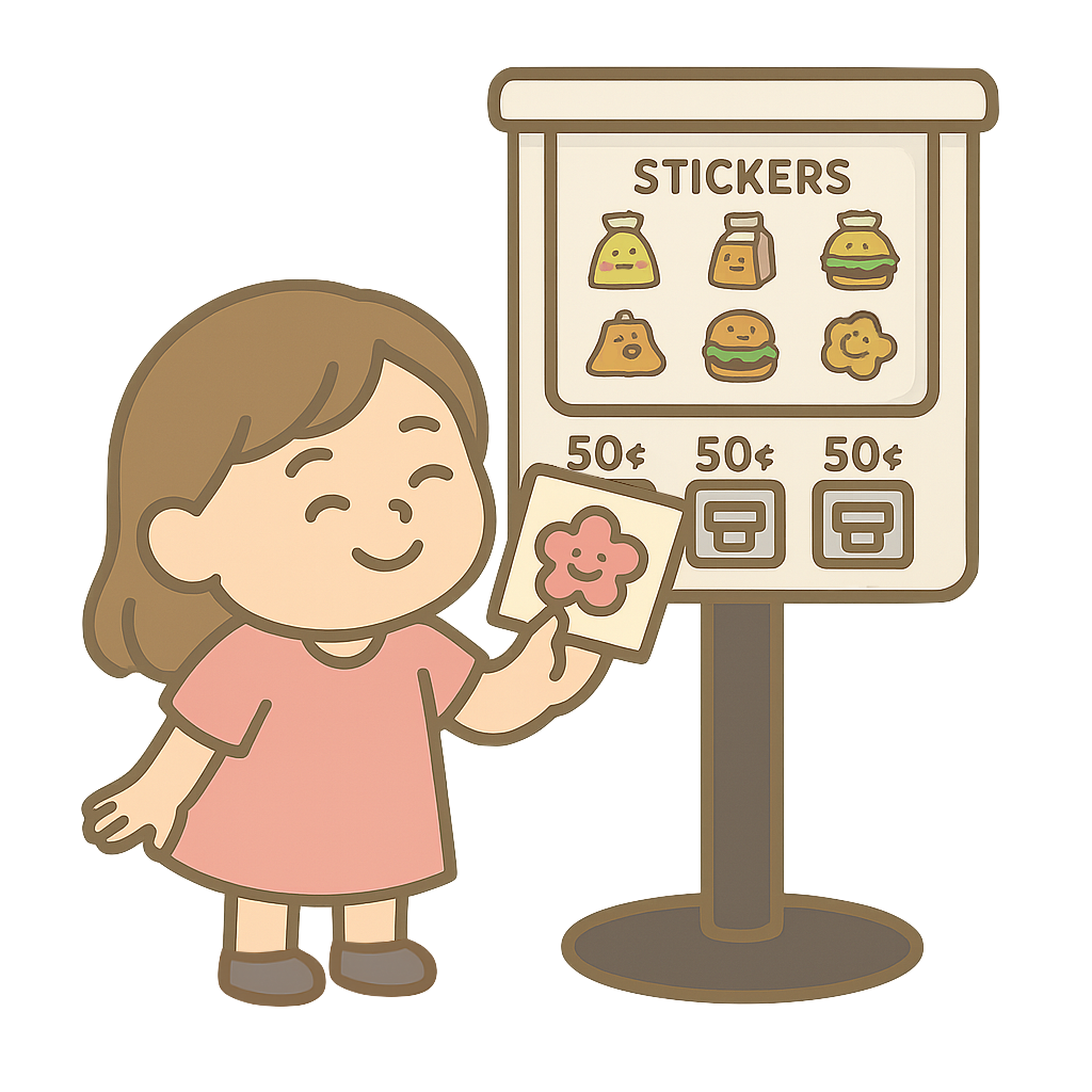 Book a Sticker Vending Machine