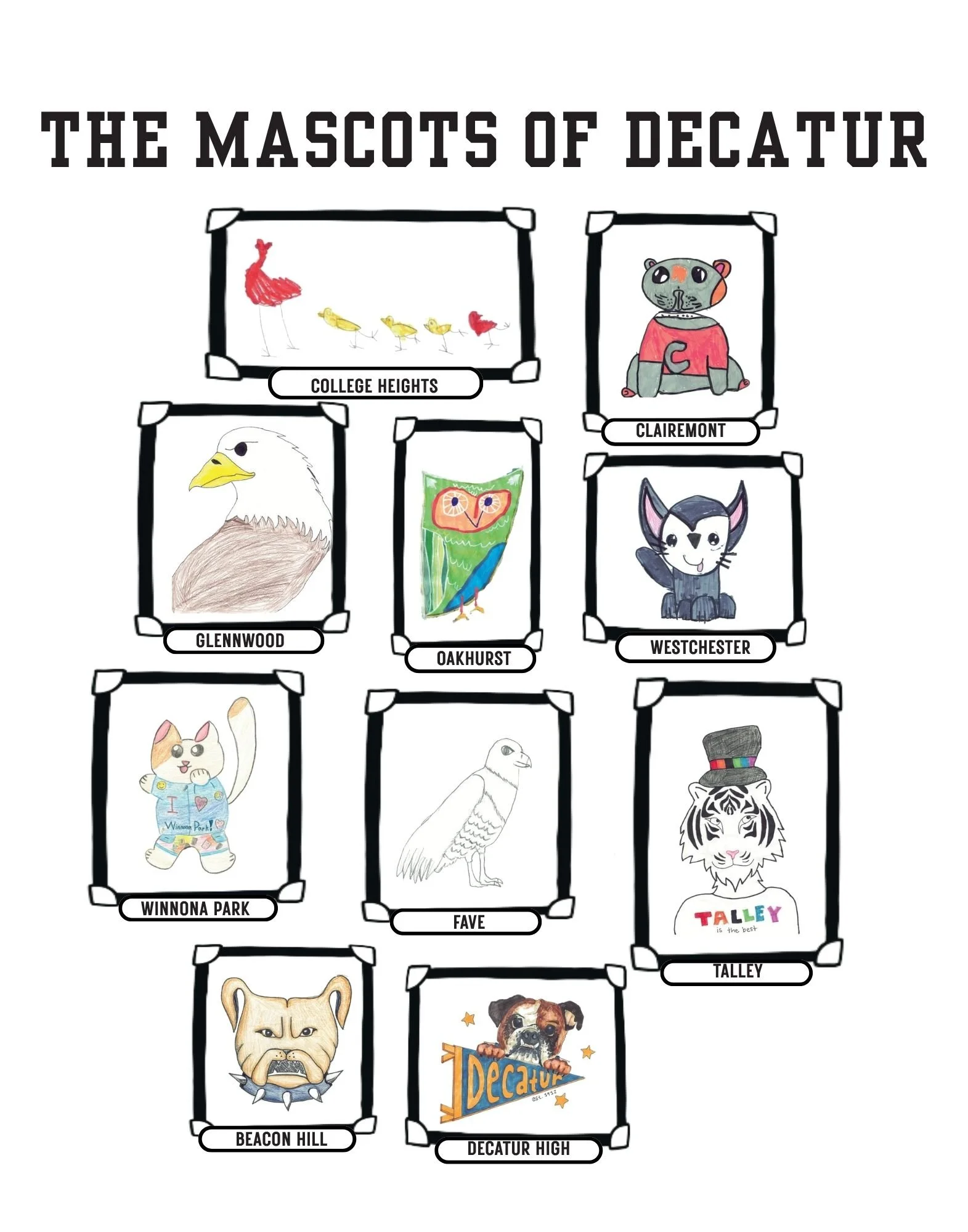 The Mascots of Decatur t-shirts — Decatur Education Foundation