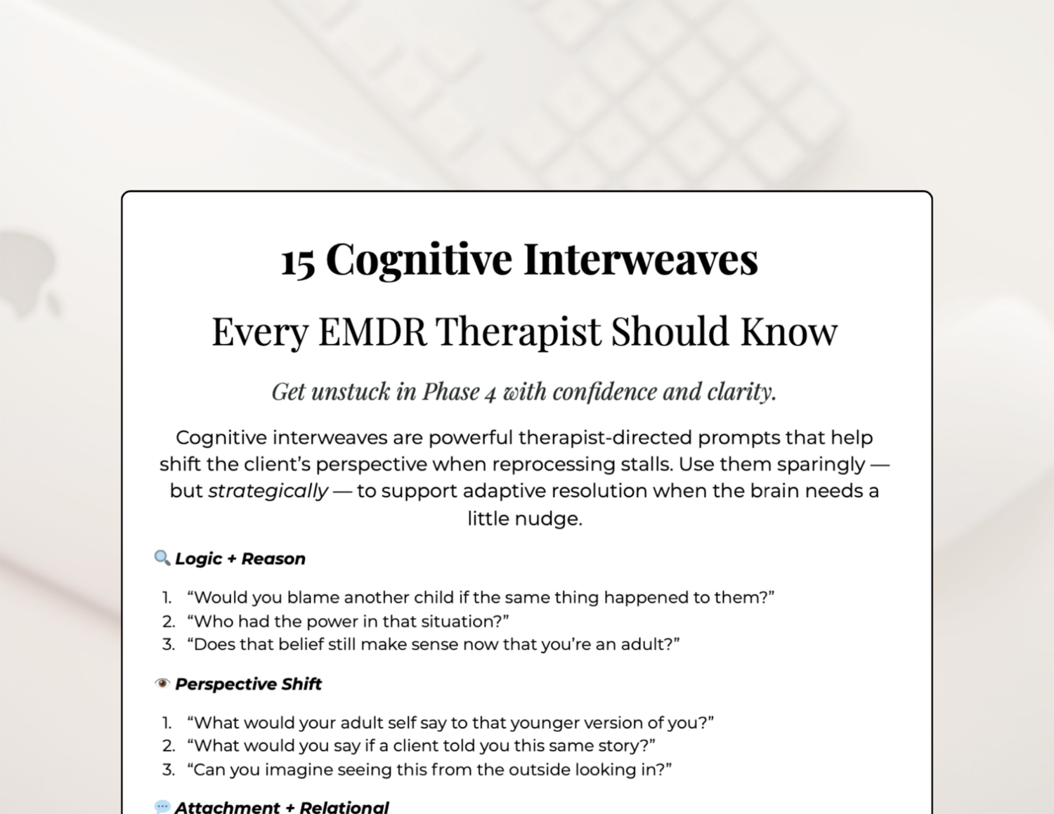 Resources | Enhance Your EMDR Practice Today — EMDR with Carly