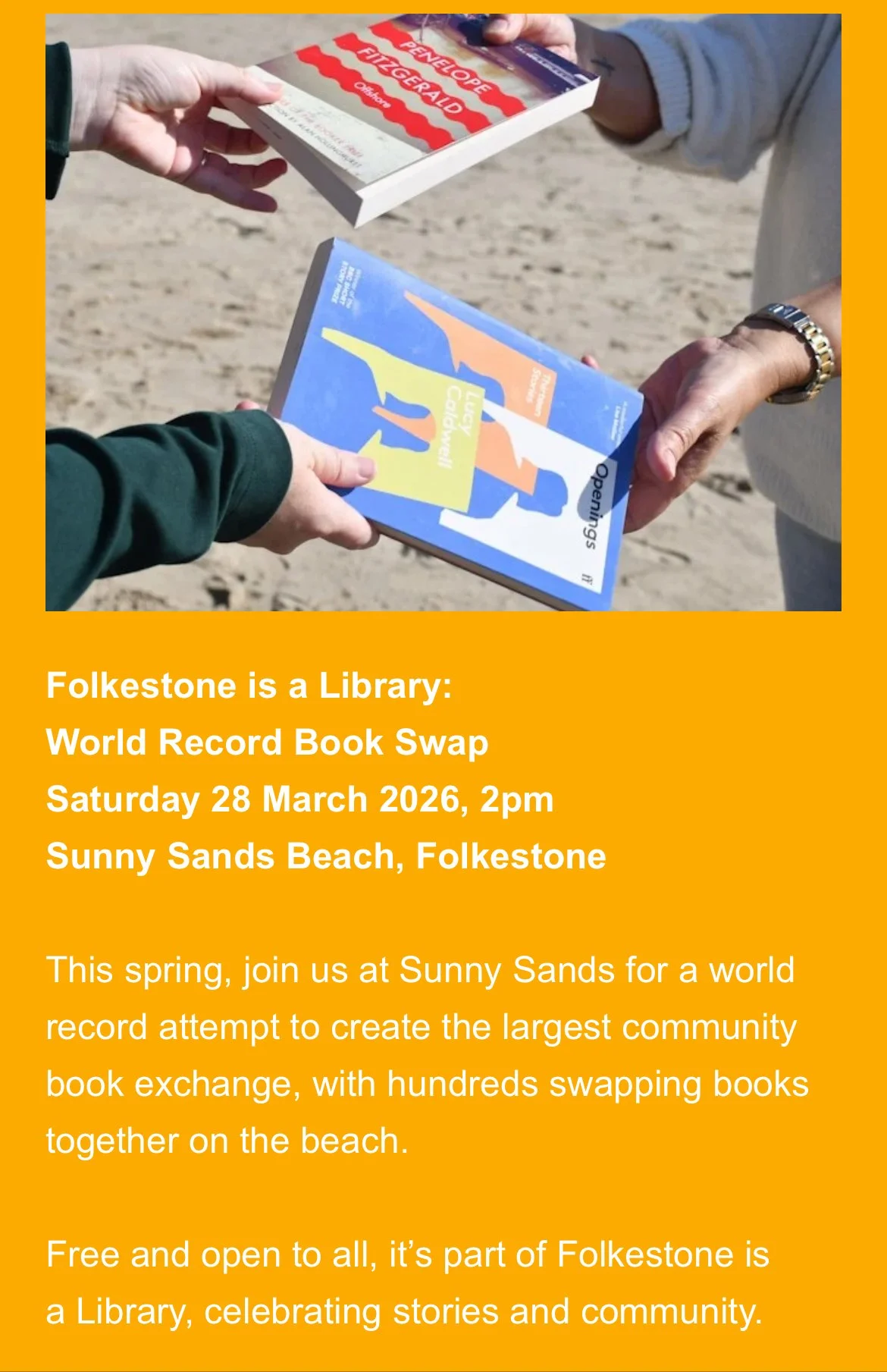 World Record Book Swap, Folkestone — Nicolette Jones
