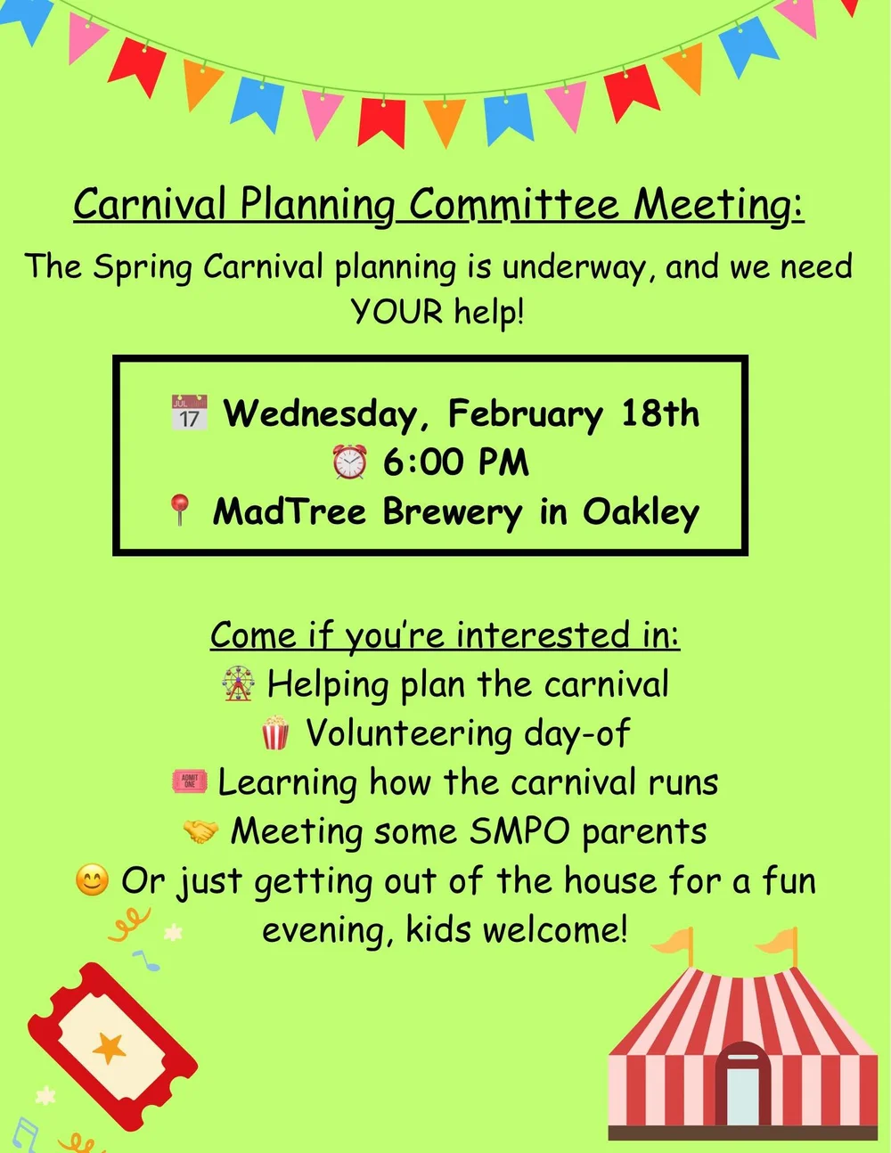 Help with the 2026 Sands Carnival! — Sands Montessori Parent Organization