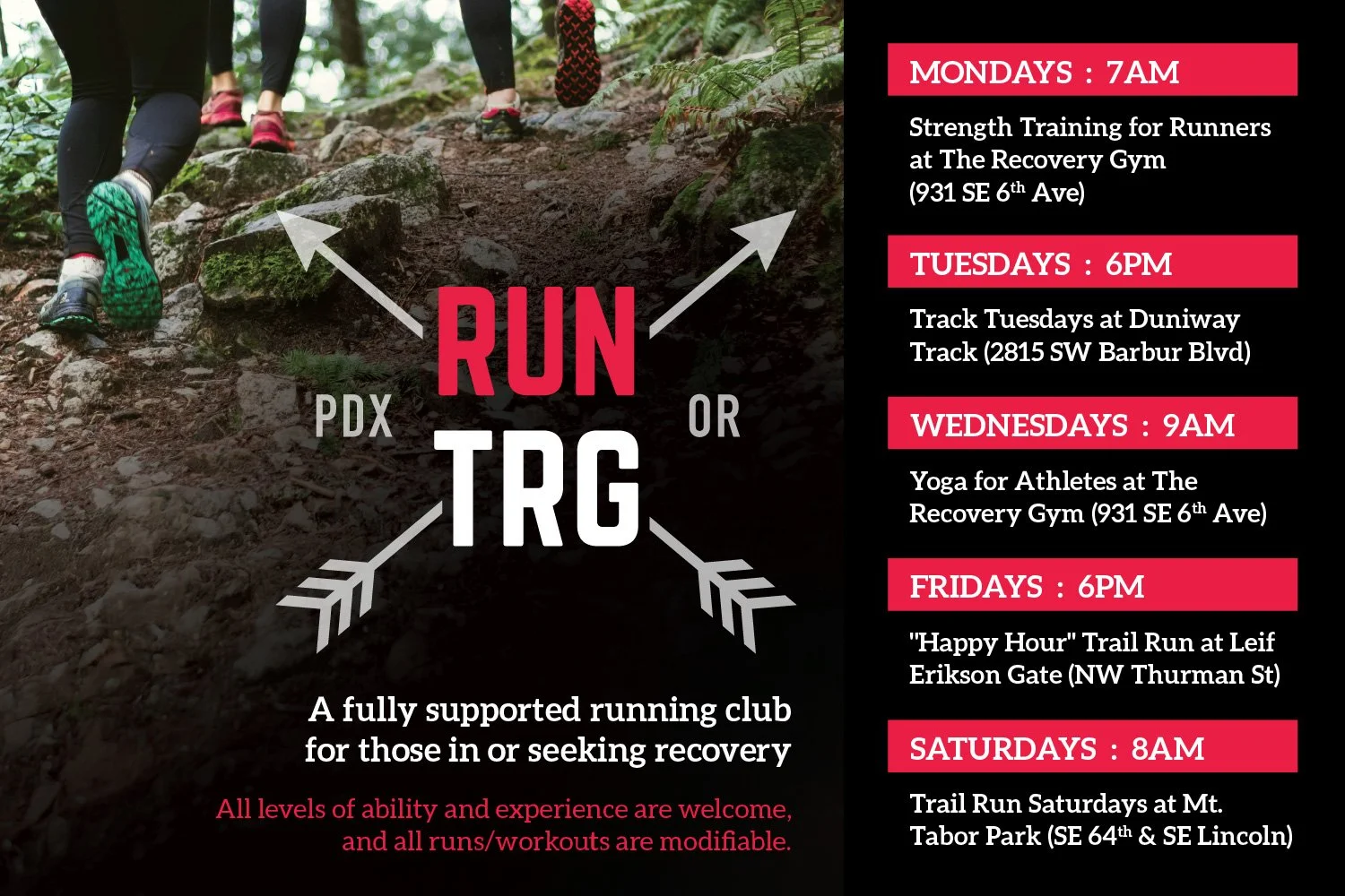 Run TRG: Trail Run Saturdays — Alano Club of Portland