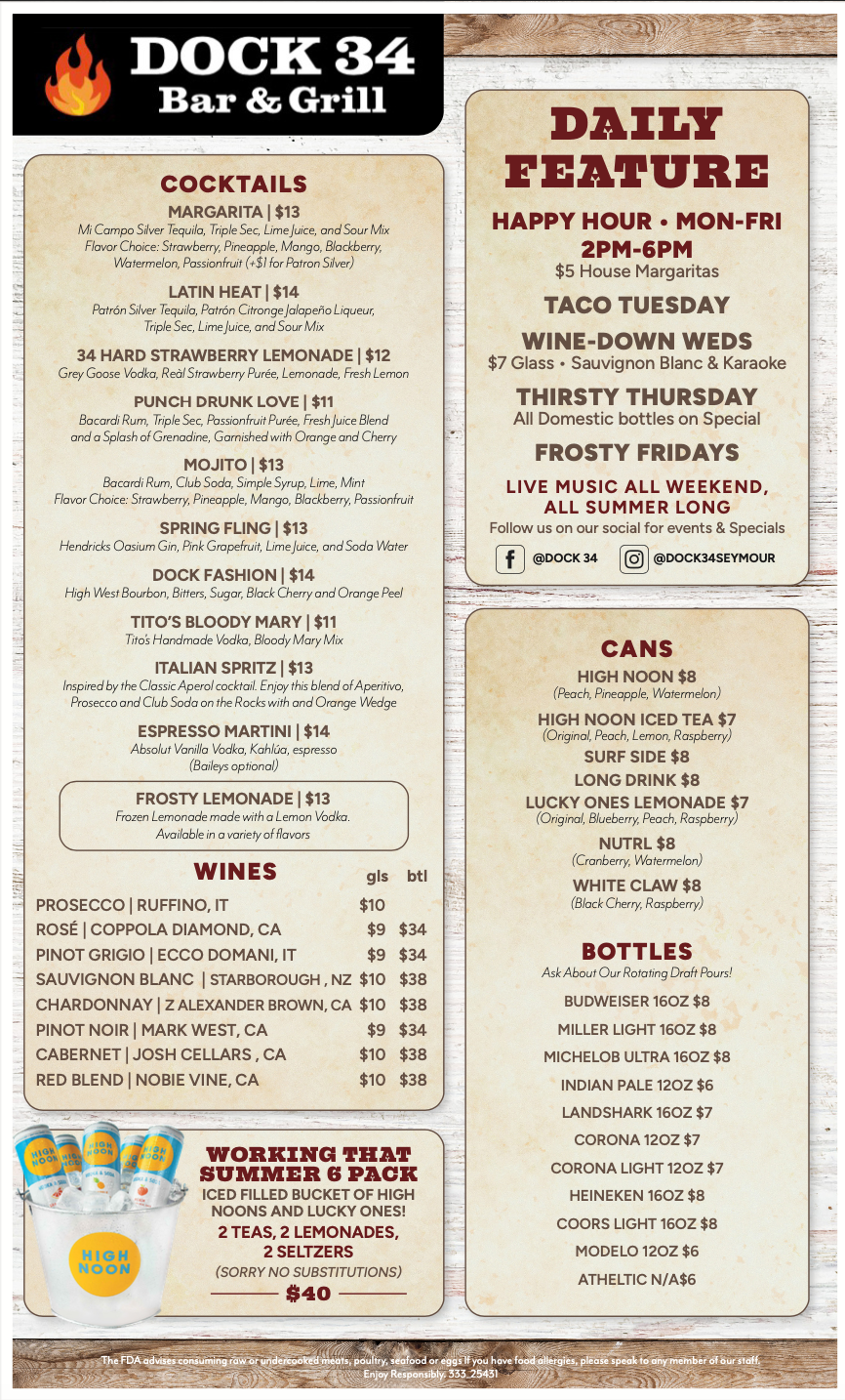 Menu — Dock 34