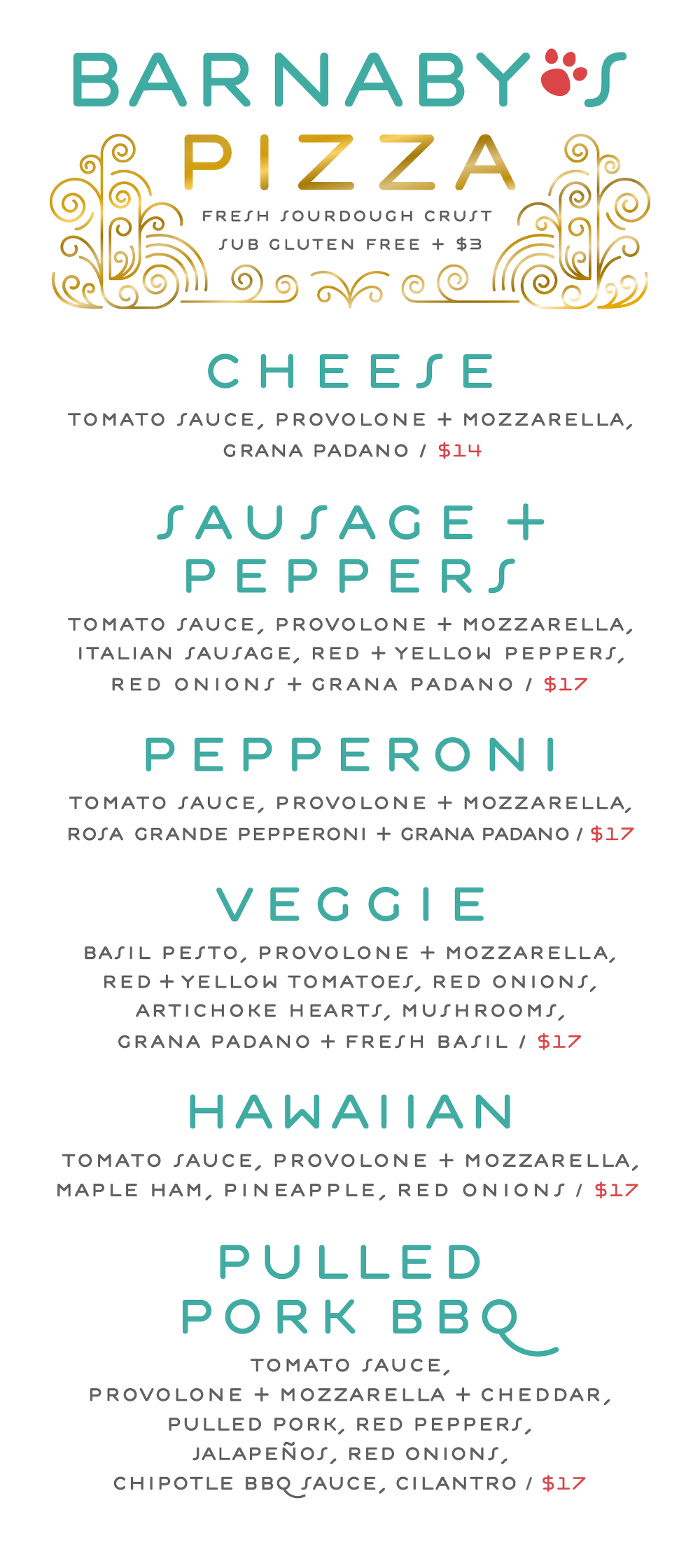 Pizza | Order Fresh Pizza Today — BARNABY'S CAFE