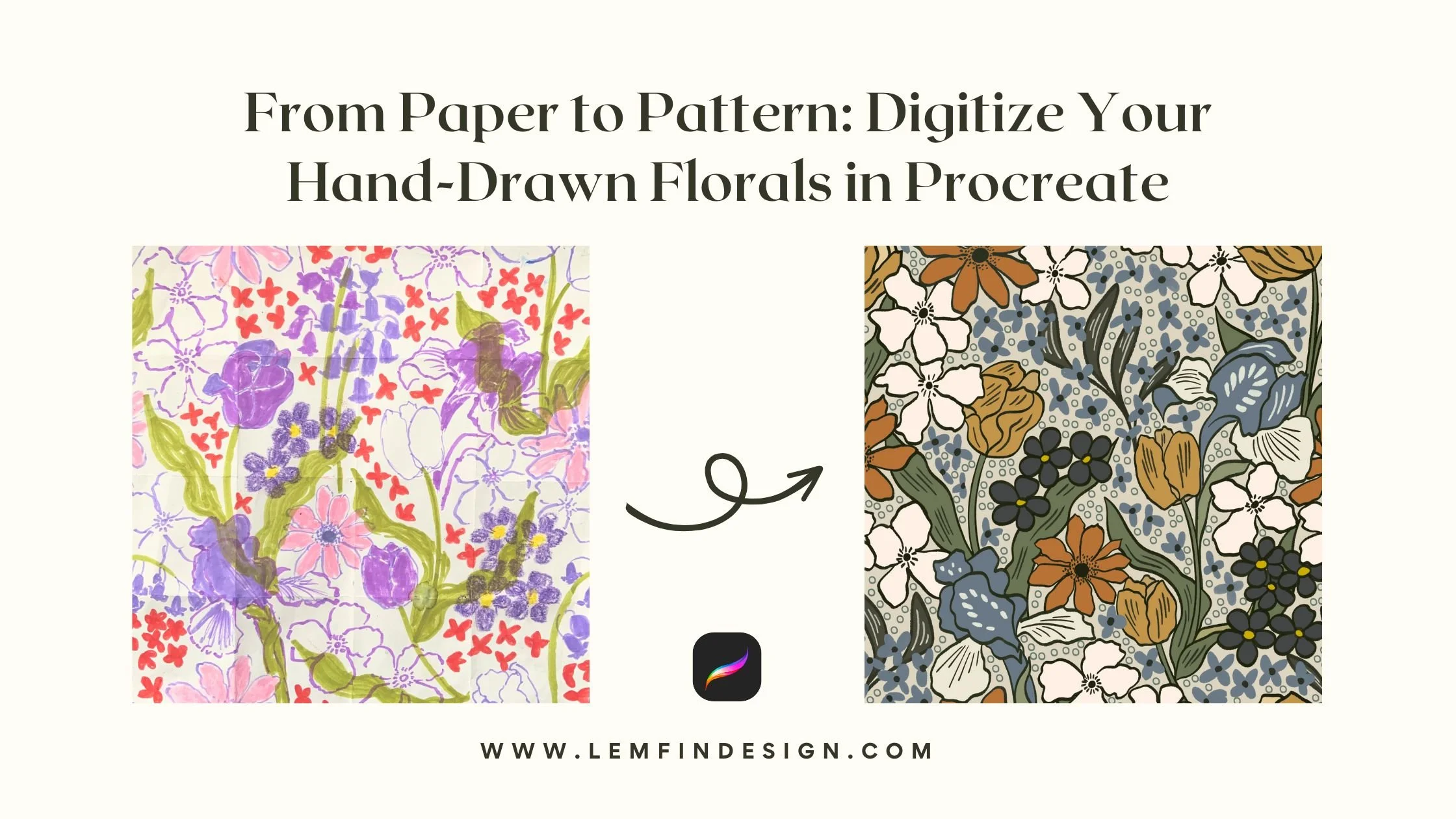 From Paper to Pattern: Hand-Drawn Florals to Digital Surface Design ...