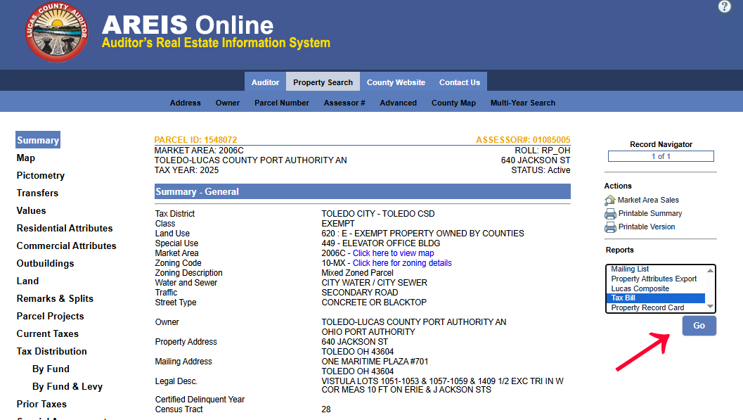 Lucas County Treasurer's Office | Print Your Tax Bill