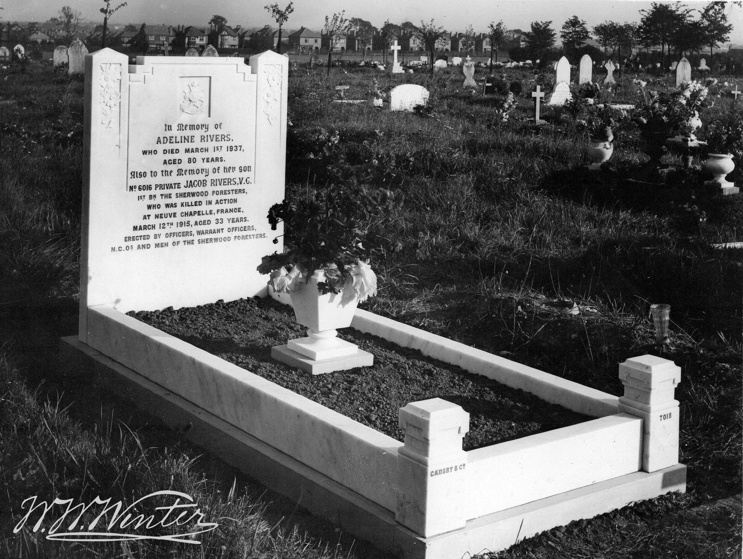 VC Trust clean Rivers grave — The Friends of Nottingham Road Cemetery