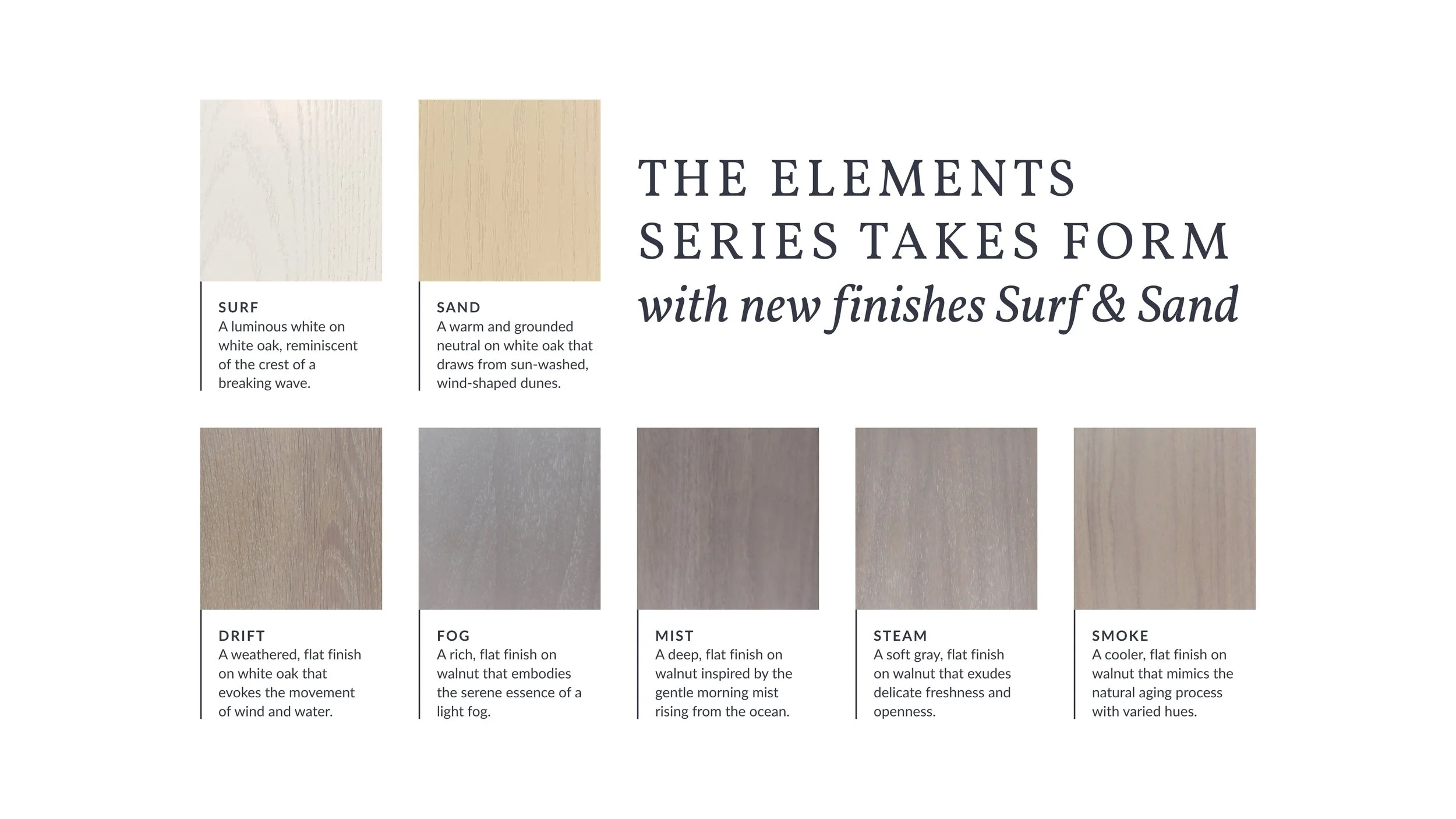 Introducing Surf & Sand: New Finishes Added to the Elements Series ...