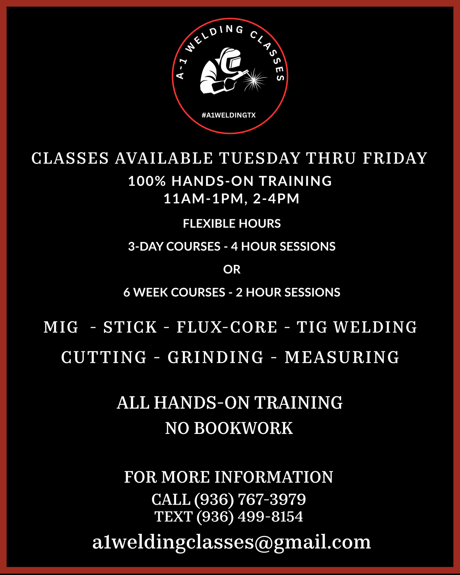 A-1 Welding Classes | Start Welding Today – Enroll Now