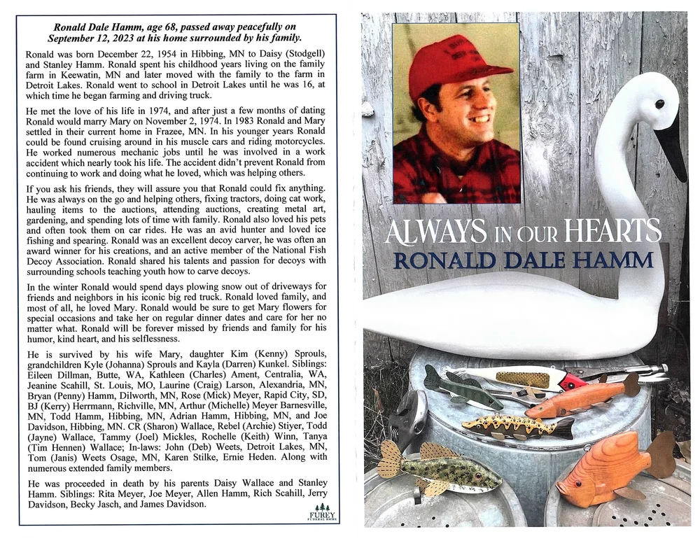 Obits | Honor Their Legacy — The Gathering - Perham Decoy Show