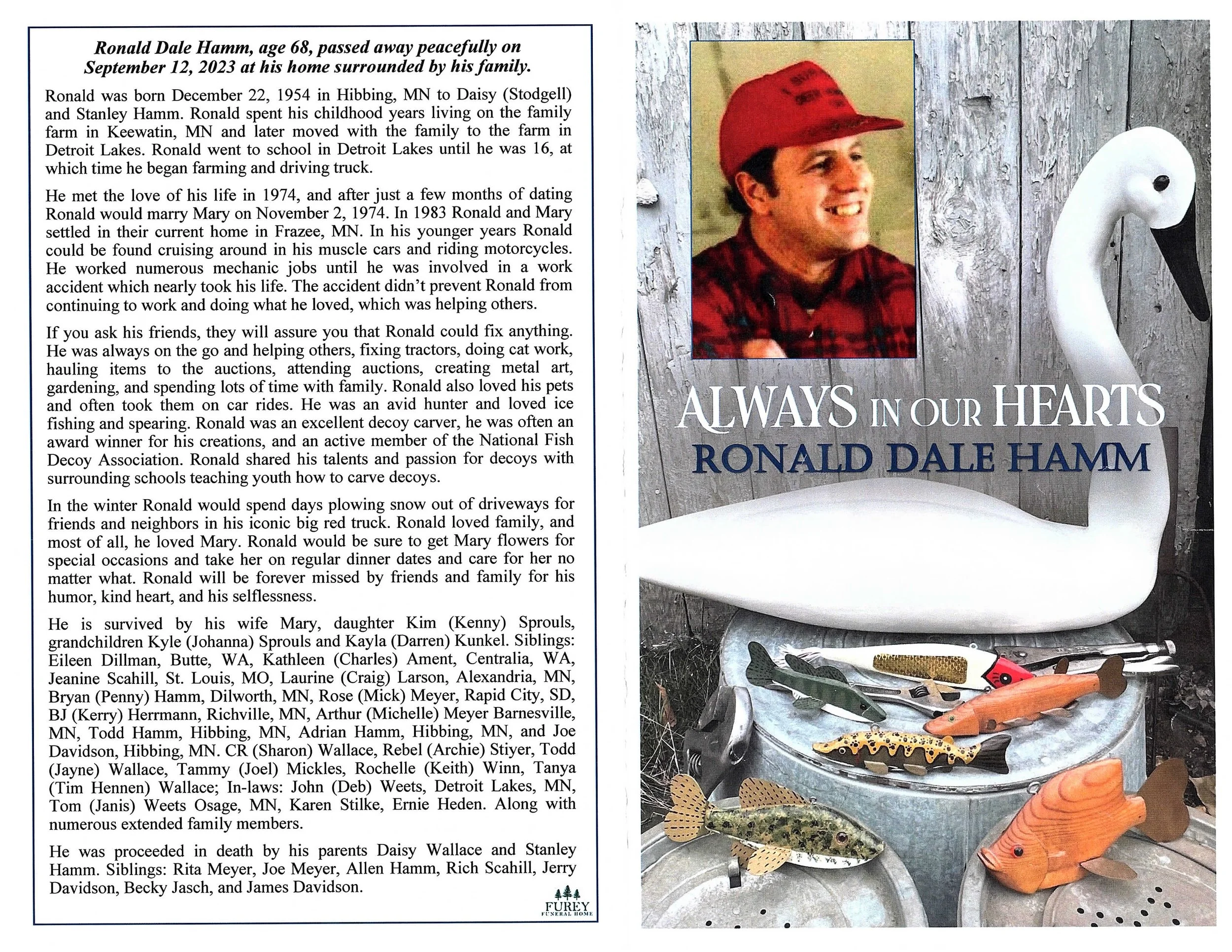 Obits | Honor Their Legacy — The Gathering - Perham Decoy Show