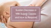 Sudden Decrease in Milk Supply: Causes and How to Respond — The ...