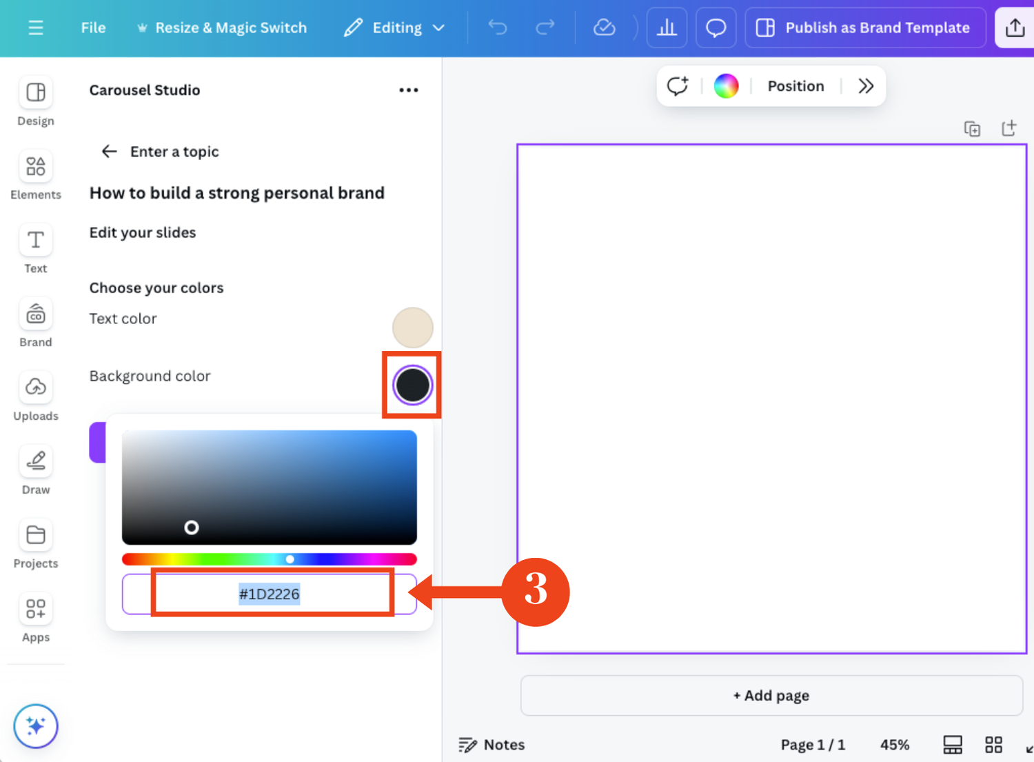 How to create Carousel post using Canva's Carousel Studio — Your Brand Spark