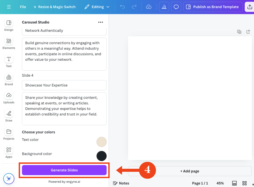 How to create Carousel post using Canva's Carousel Studio — Your Brand Spark