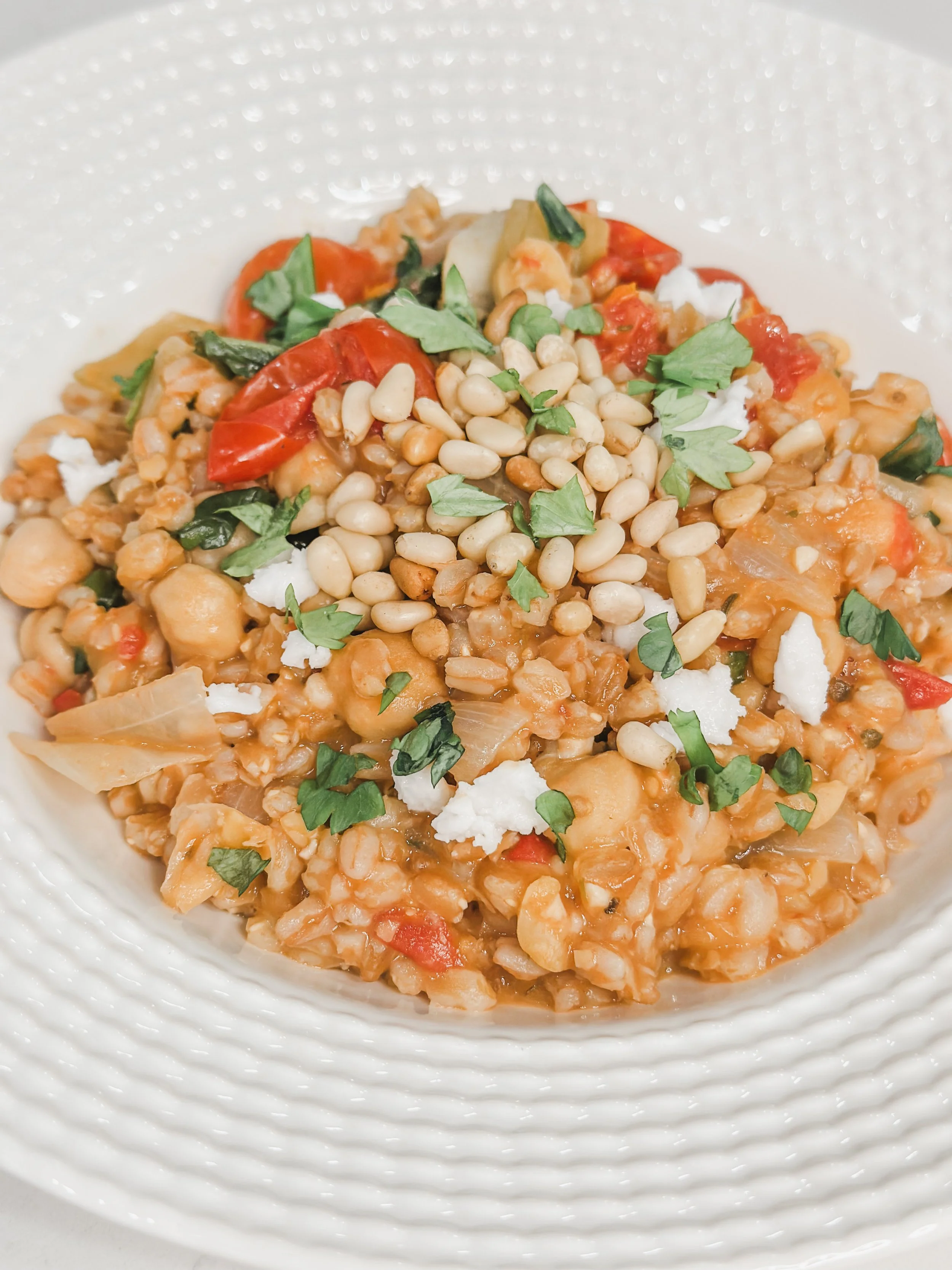 Tuscan One-Pot Farro Skillet — Kelly's Green Kitchen