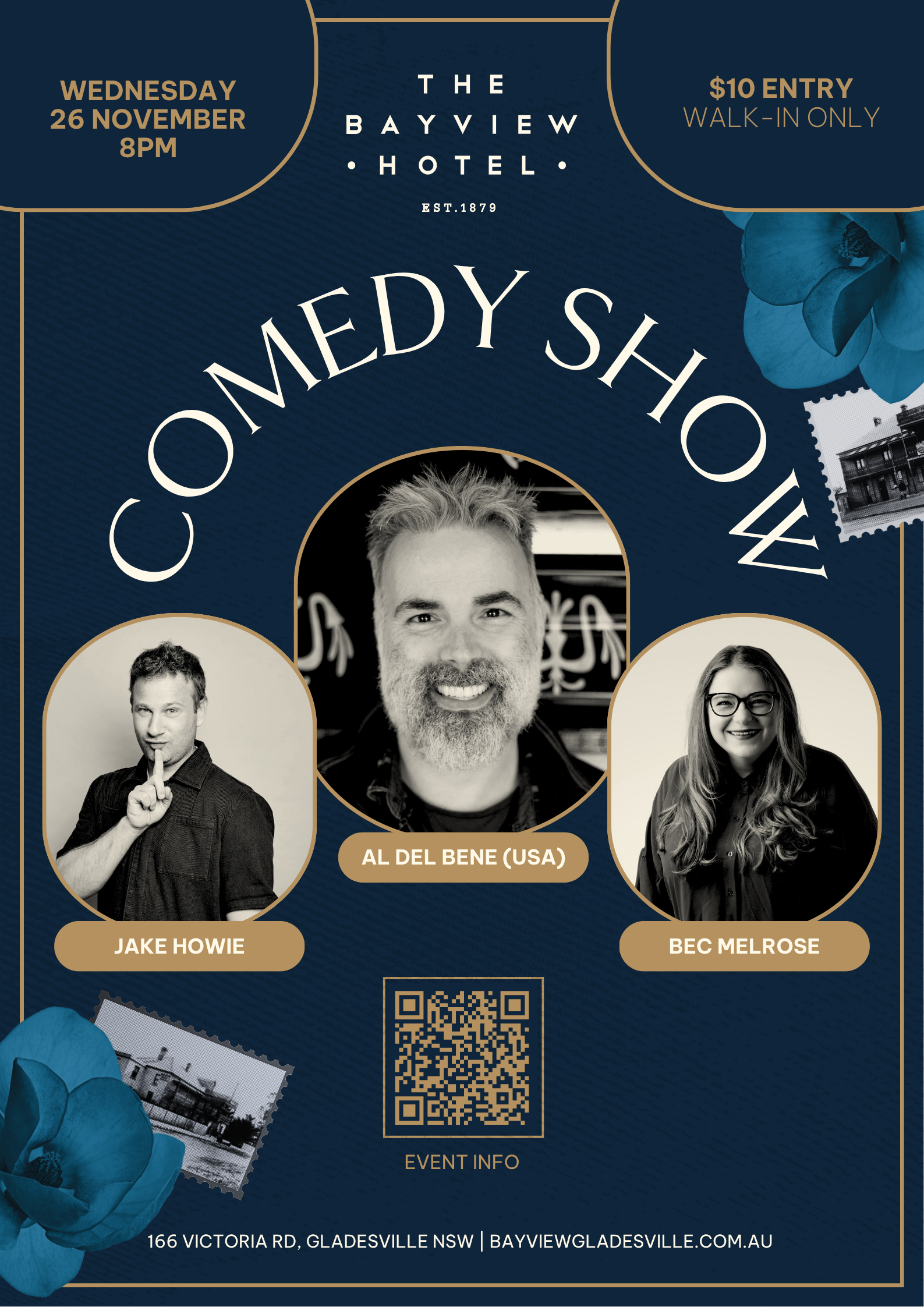 Comedy Night | November Line-uP | Bayview Hotel Gladesville