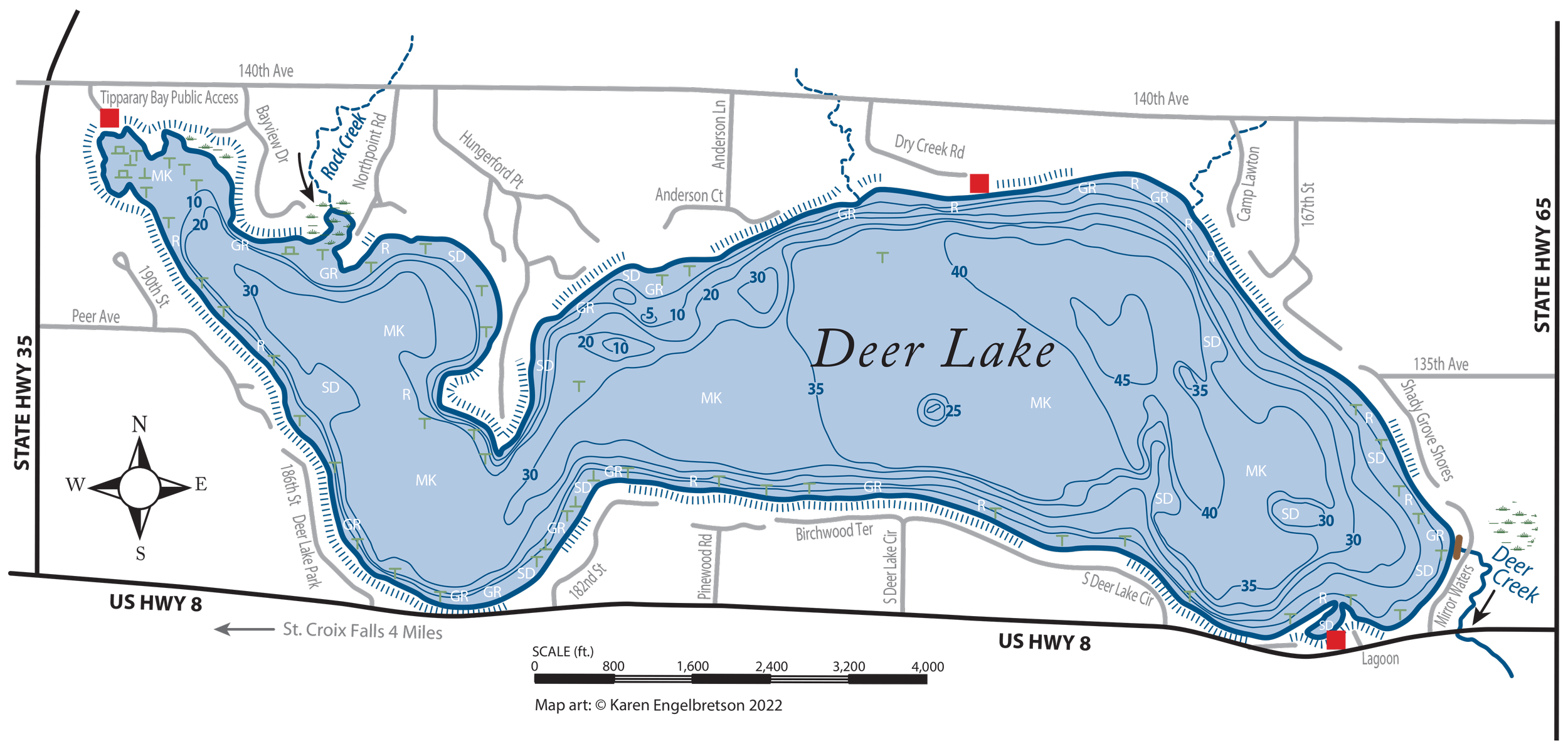 DEER LAKE - POLK COUNTY WISCONSIN