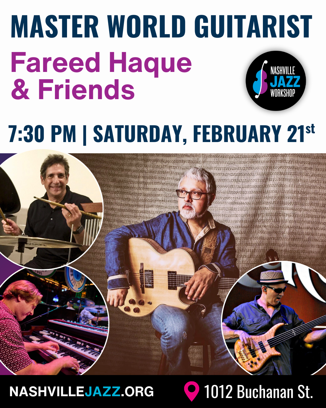 Master World Guitarist - Fareed Haque & Friends — Nashville Jazz Workshop