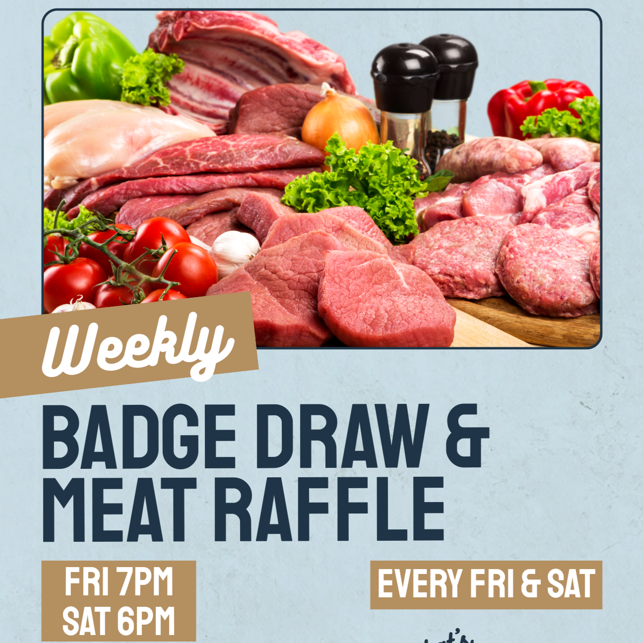 Badge Draw & Meat Raffle | Hornsby Inn
