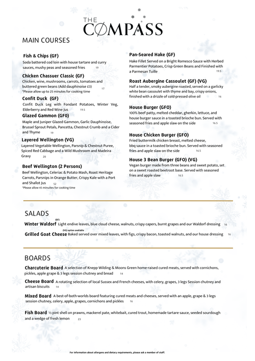Menu — The Compass