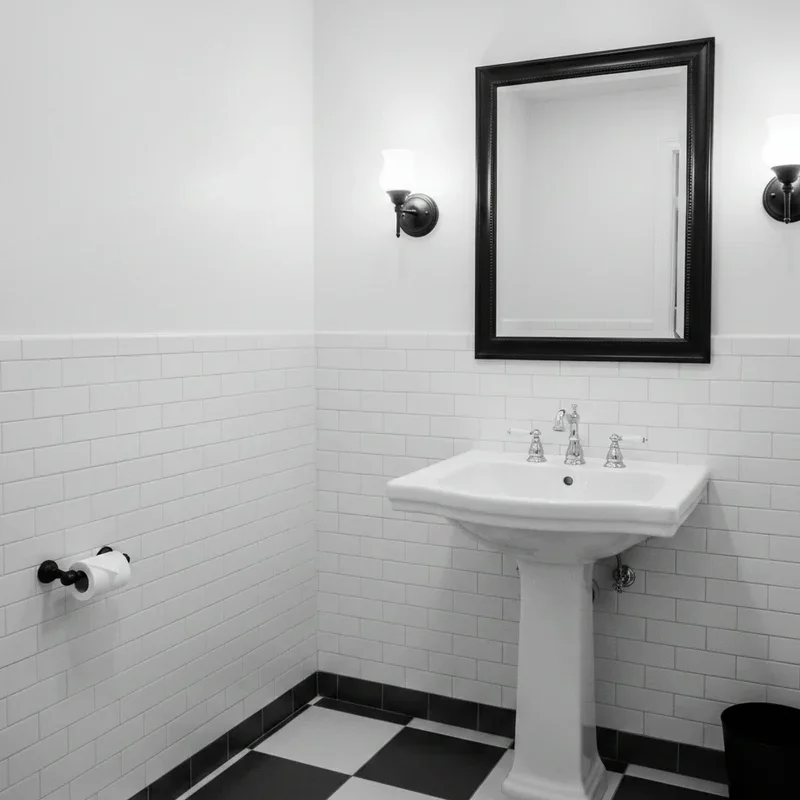 16 Black and White Powder Room Ideas for Modern Style