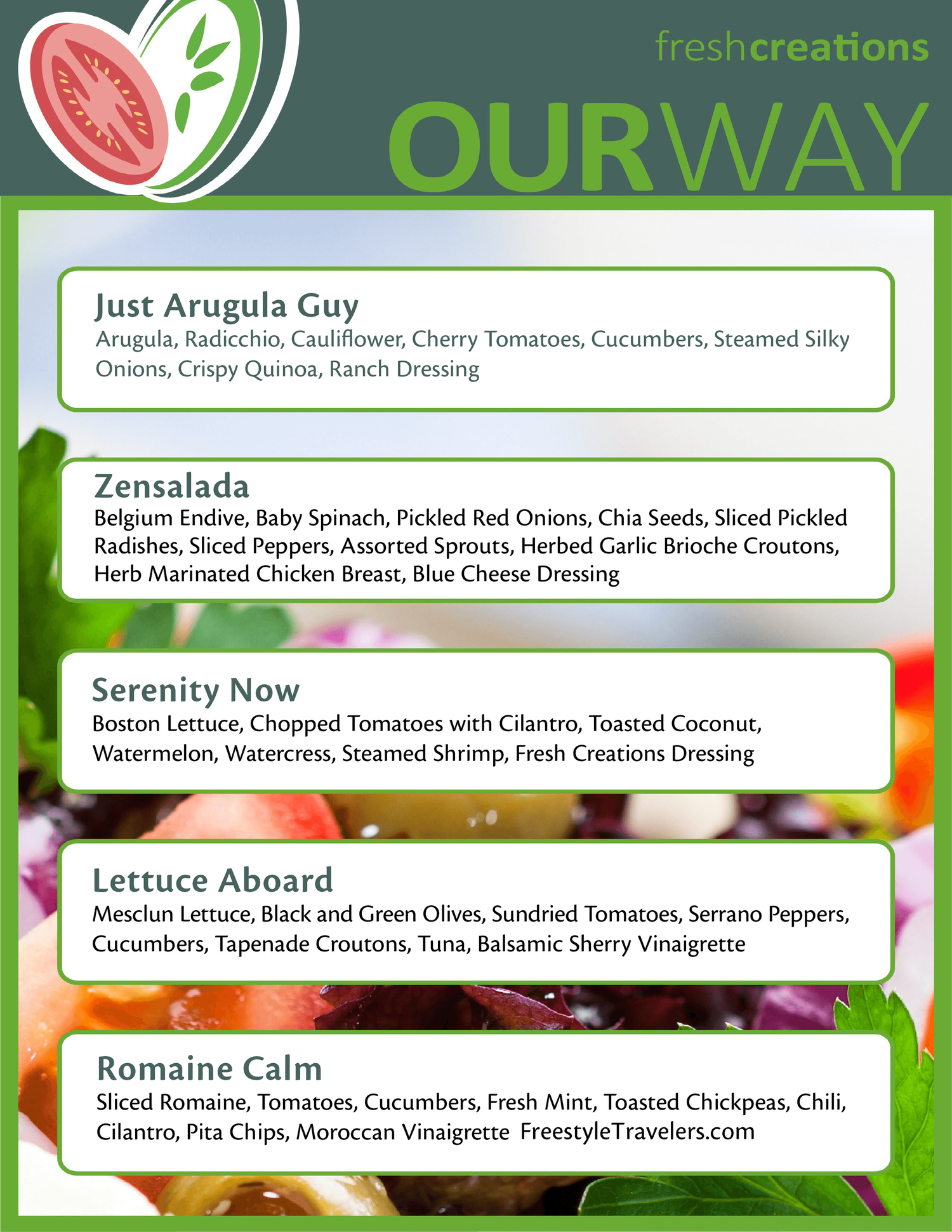 Fresh Creations PDF Menus, Prices, & Info - Carnival Cruise Line — The ...