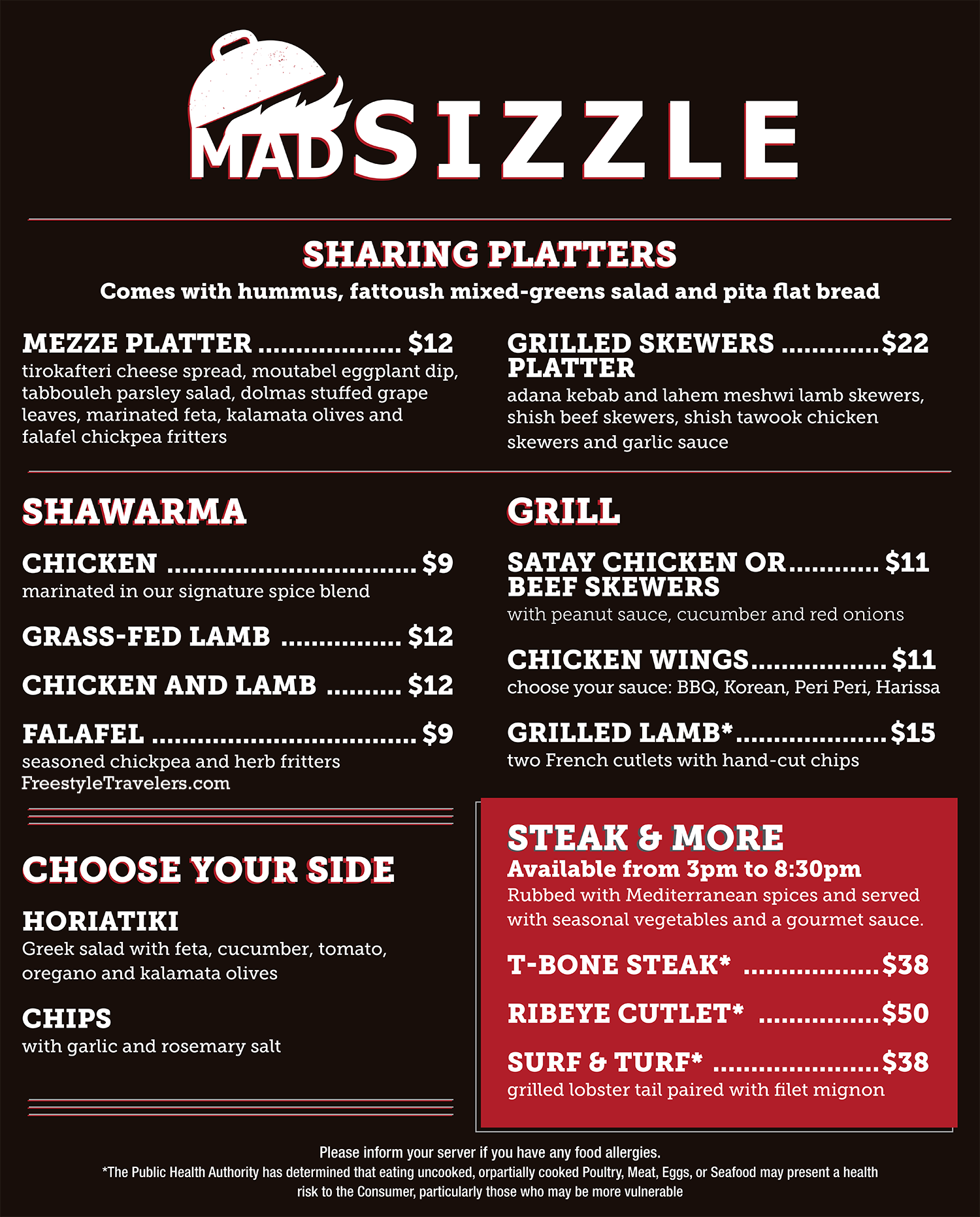 Mad Sizzle PDF Menus, Prices, & Info - Carnival Cruise Line — The ...