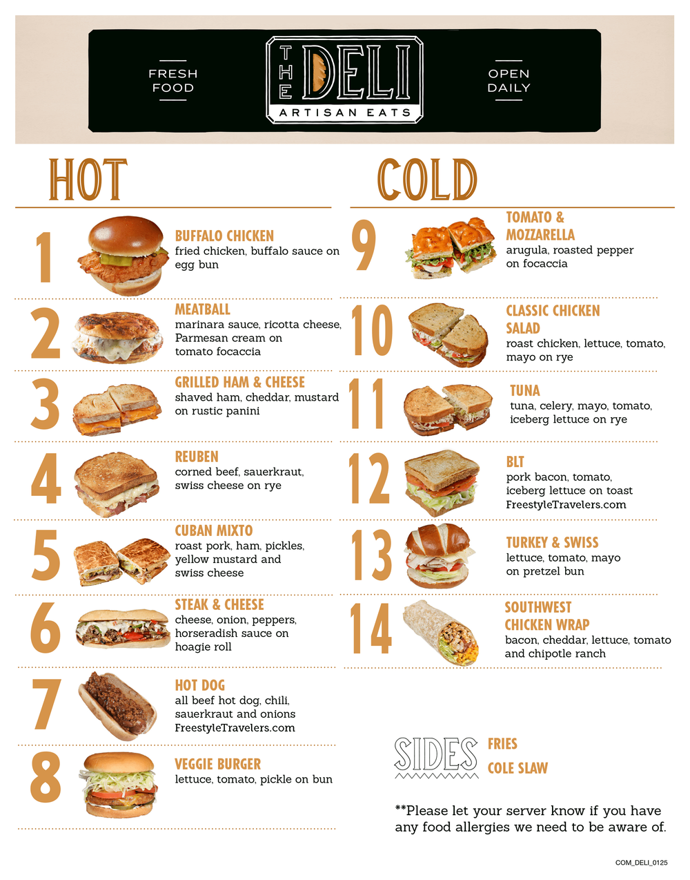 The Deli PDF Menu, Prices, & Info - Carnival Cruise Line — The Carnival ...