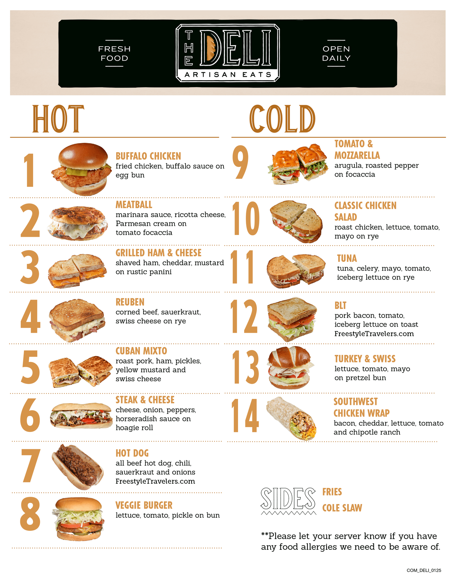 The Deli PDF Menu, Prices, & Info - Carnival Cruise Line — The Carnival ...