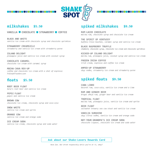 Shake Spot PDF Menus, Prices, & Info - Carnival Cruise Line — The ...