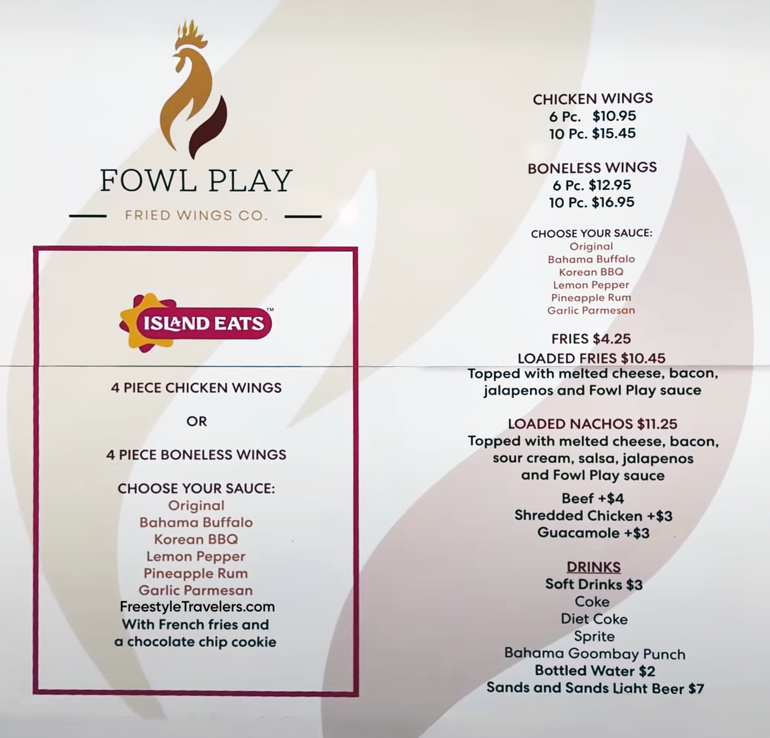 Celebration Key Food & Drink Guide - PDF Menus, Prices, Inclusions ...