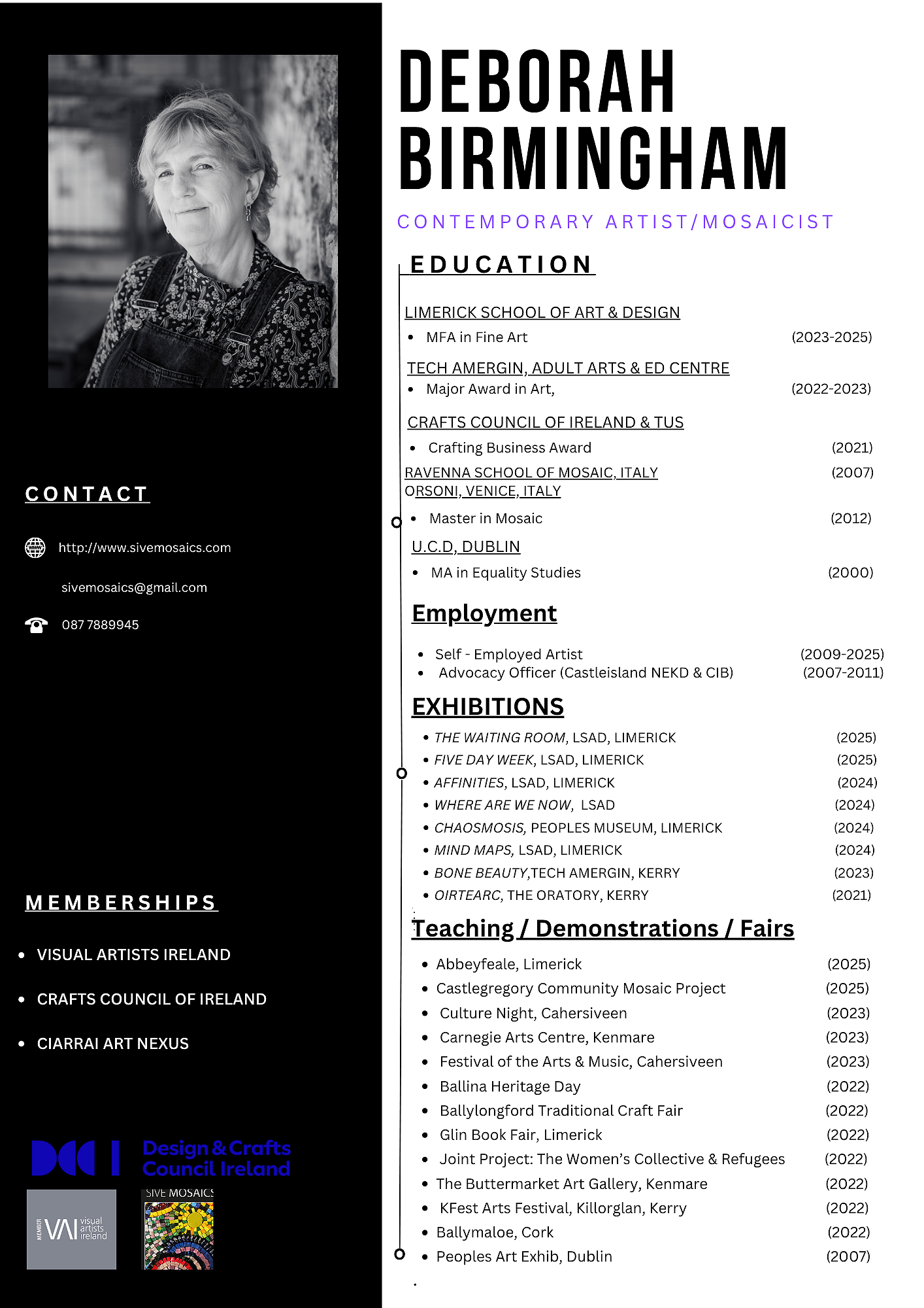 Artist CV — Deborah Birmingham: Contemporary Artist