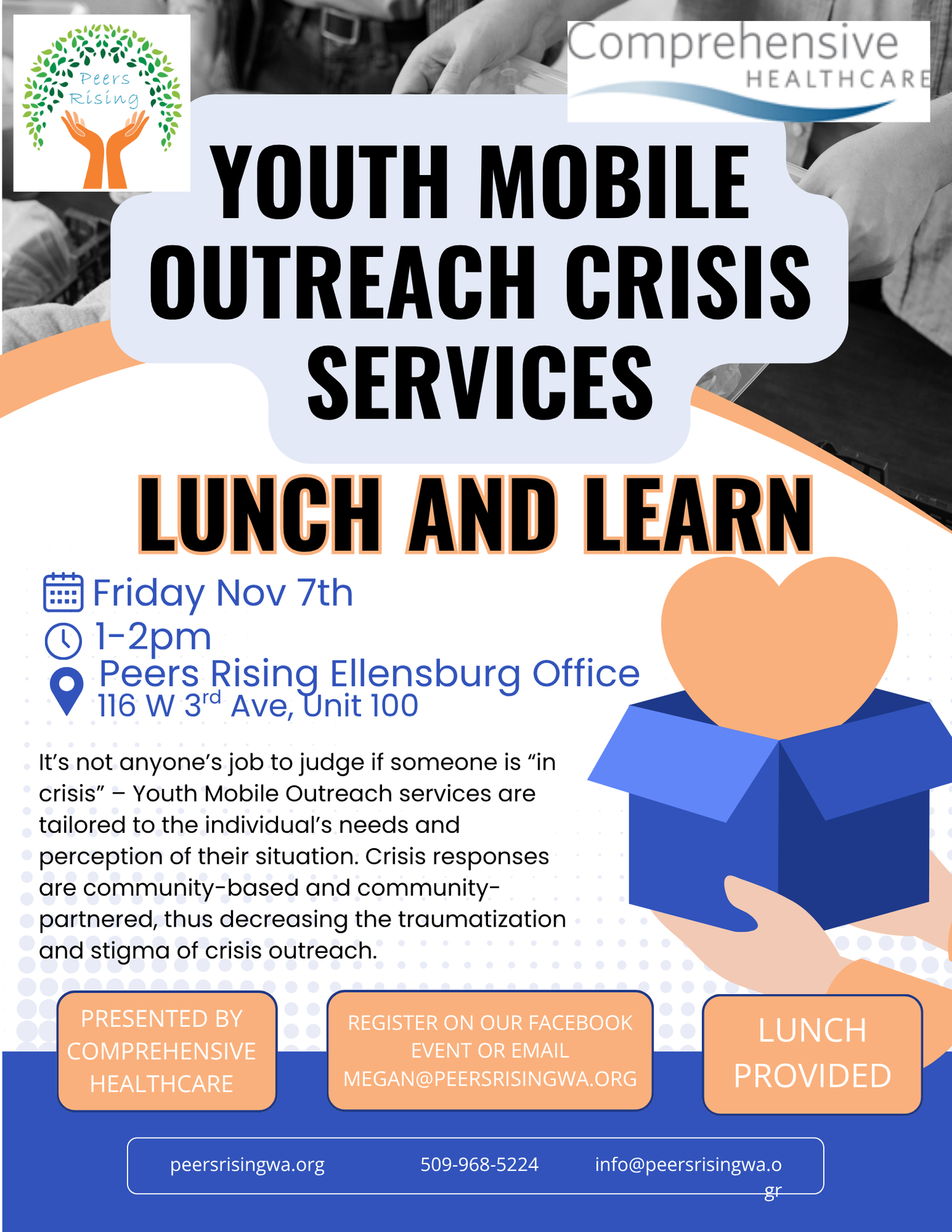 Youth Mobile Outreach Crisis Services Lunch and Learn — Peers Rising