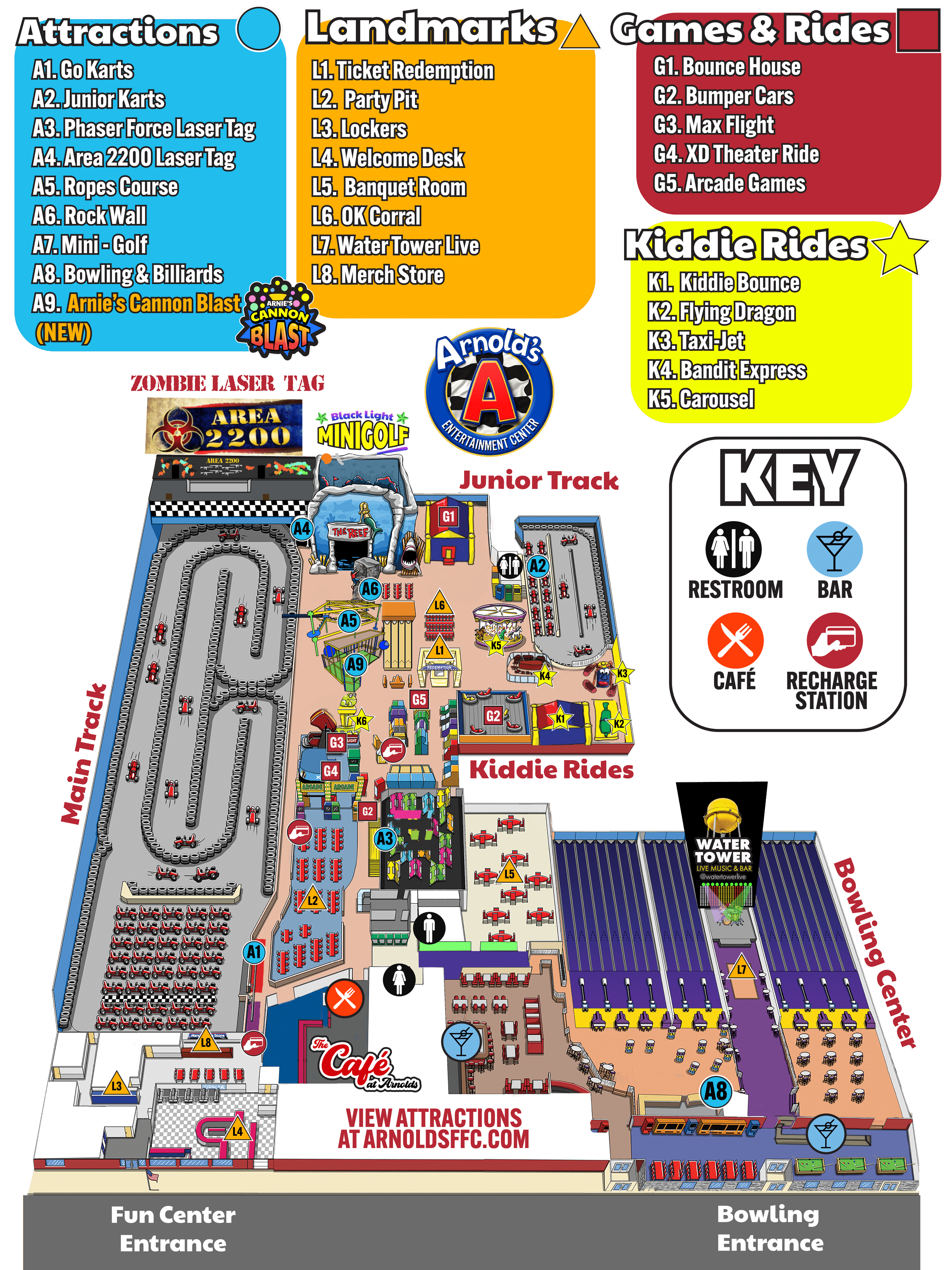 Map & Tour | Discover & Enjoy Family Fun Today — Arnold's Family Fun Center