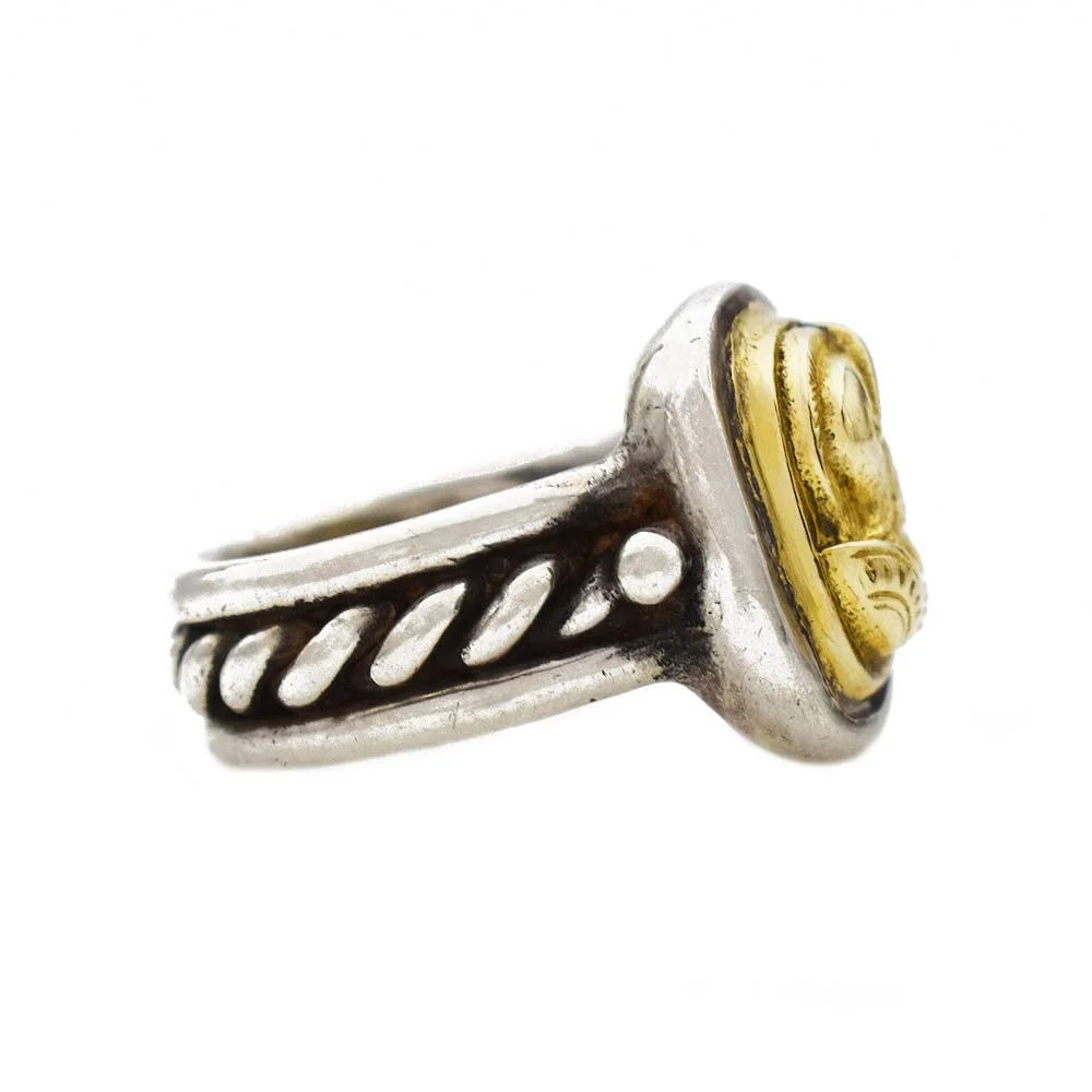 Roman Soldiers Profile Ring Gold Silver | Antique & Estate Jewelry ...