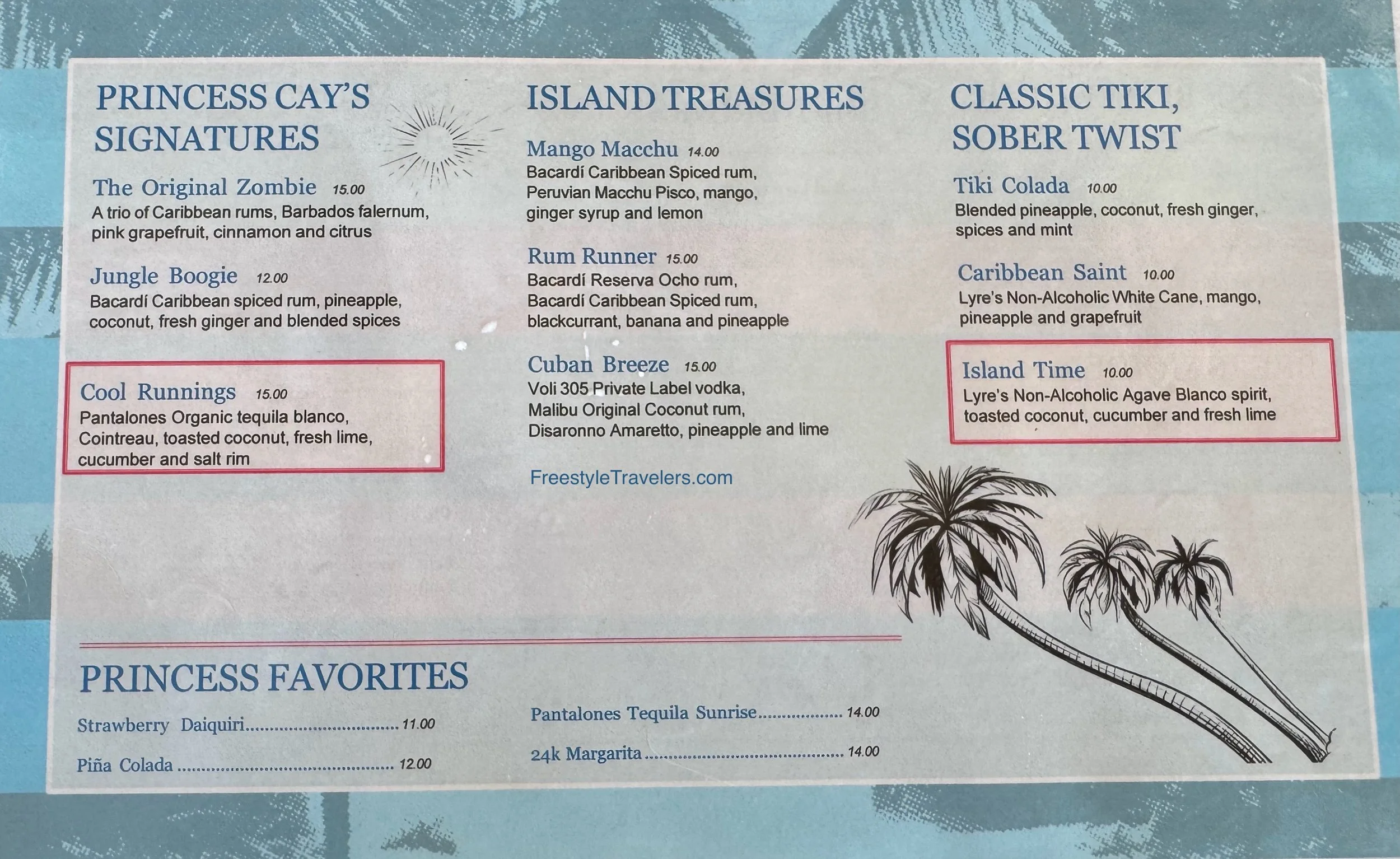 Complete Guide to Princess Cays - Map, Food Menus, Inclusions & More ...