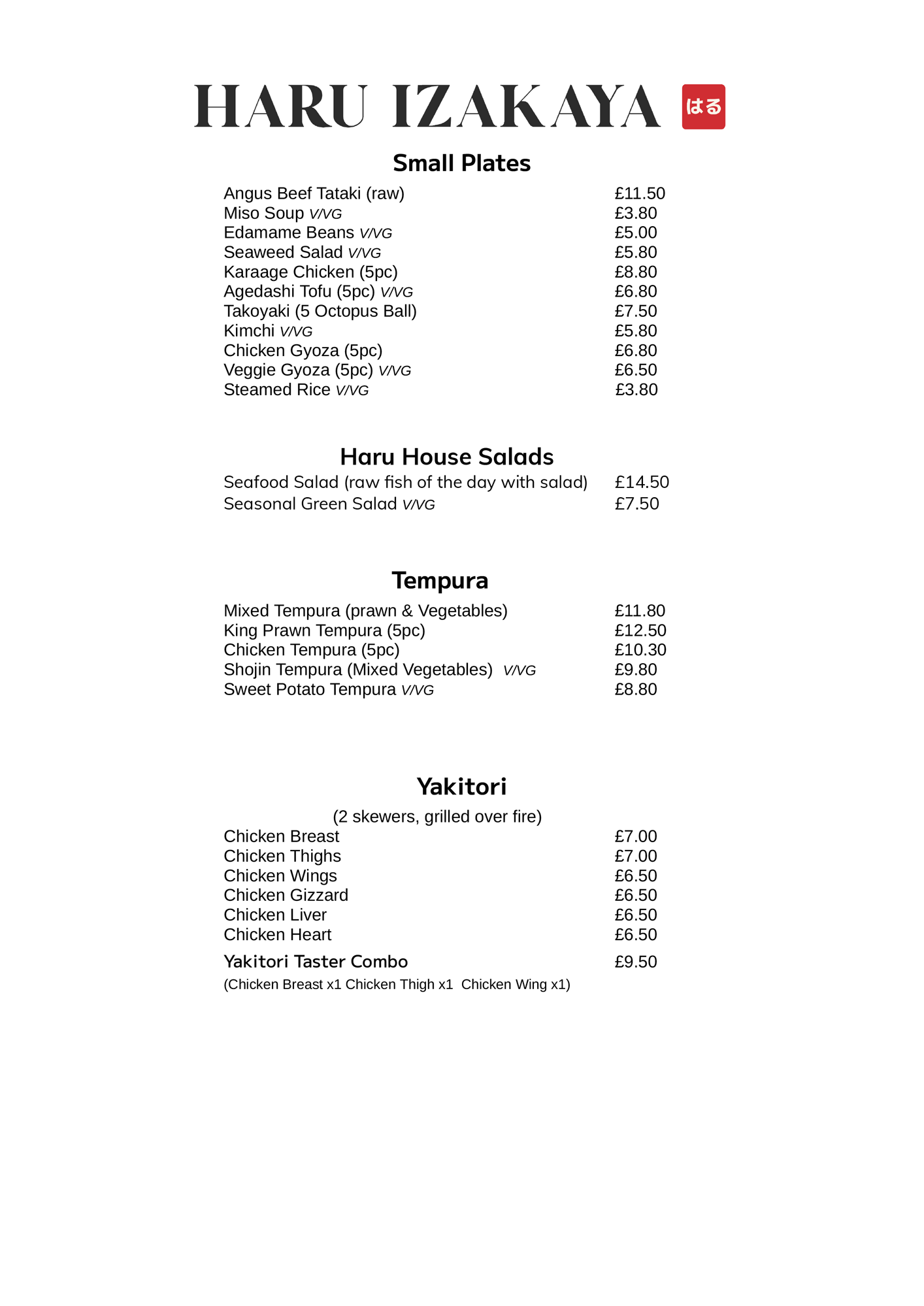 Eat — Haru Izakaya