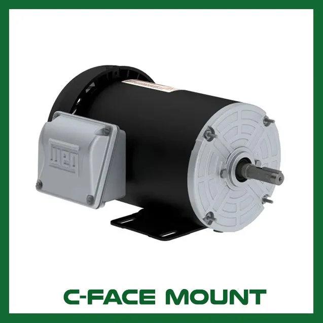 C-Face Mount Electric Motors | NEMA C-Face (B14 / B5) Industrial Motors ...
