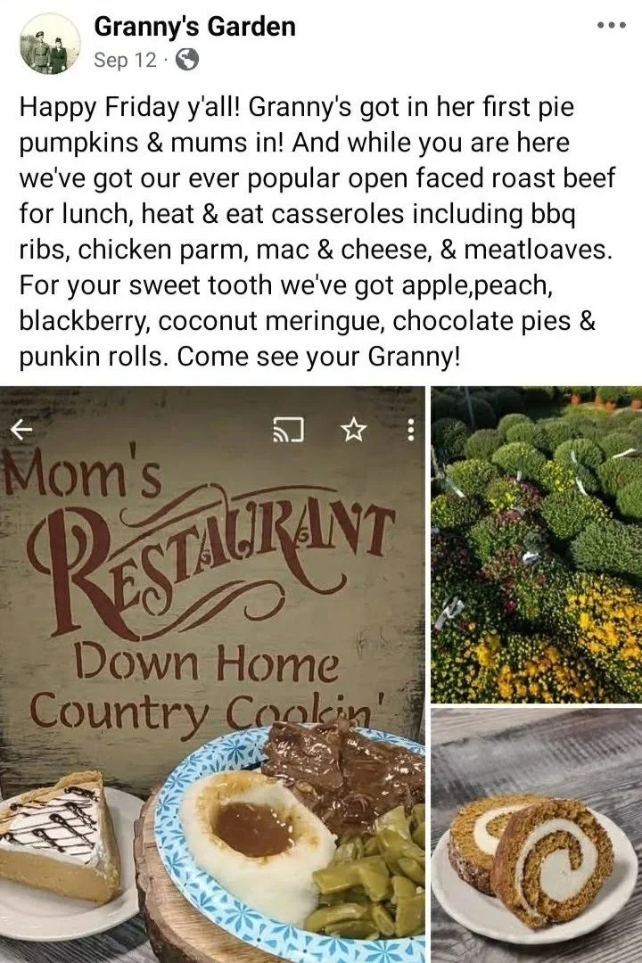Granny's Garden & Grub | Your Place for Down-Home Comfort Food
