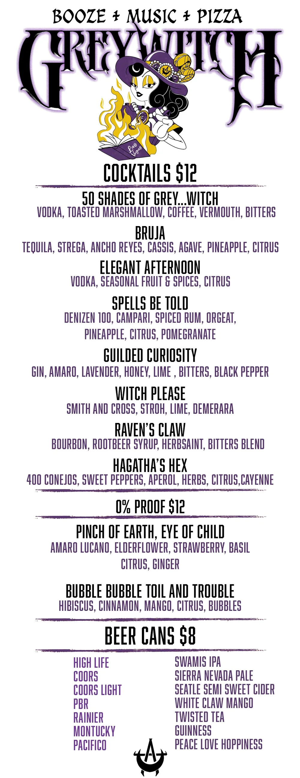 Menu — Grey WItch