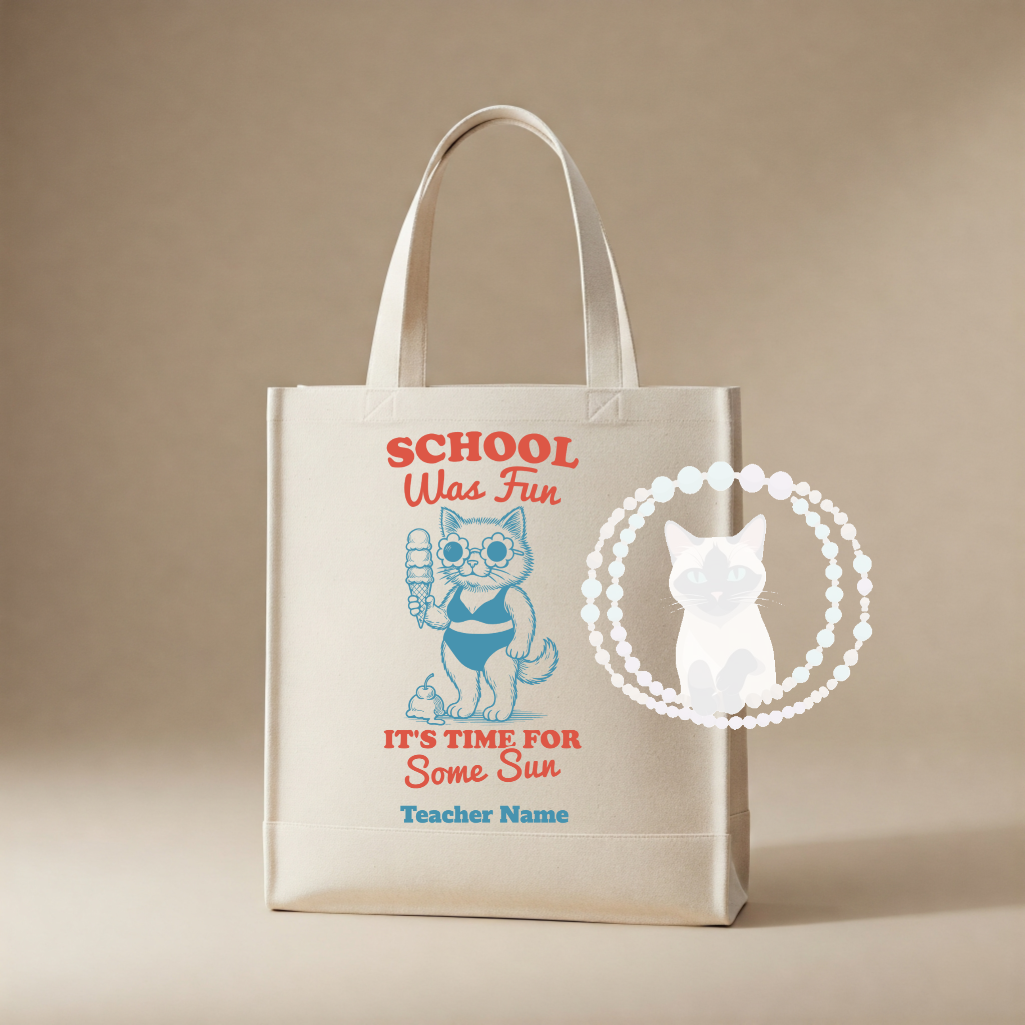 Time For Sun Custom Teacher Tote — Suffolk Studio
