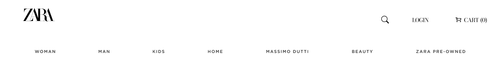 Zara Website Redesign — Atley Egbert