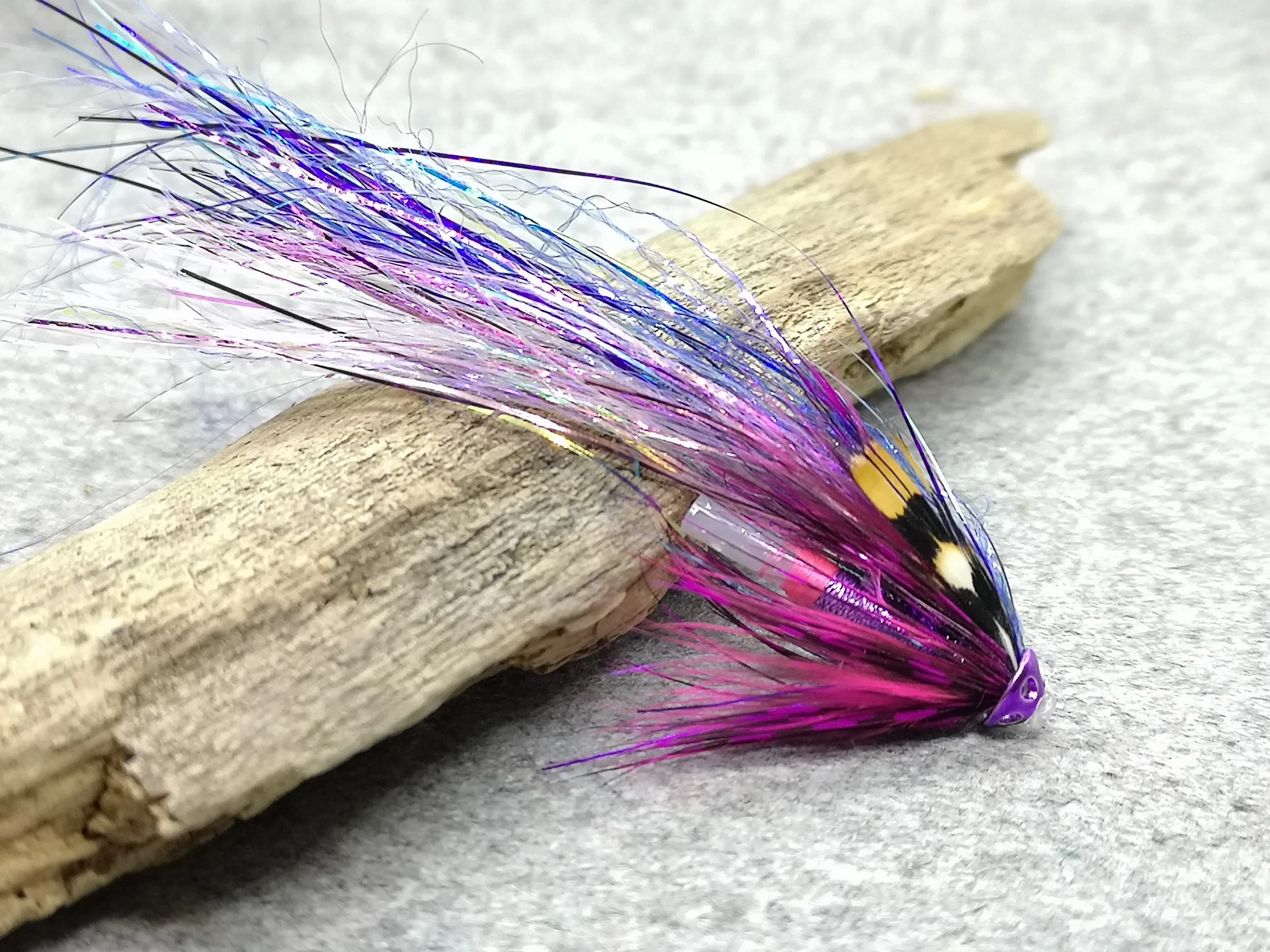 Green & Yellow Flashwing Salmon Tube Fly — Lomond Flies Quality ...