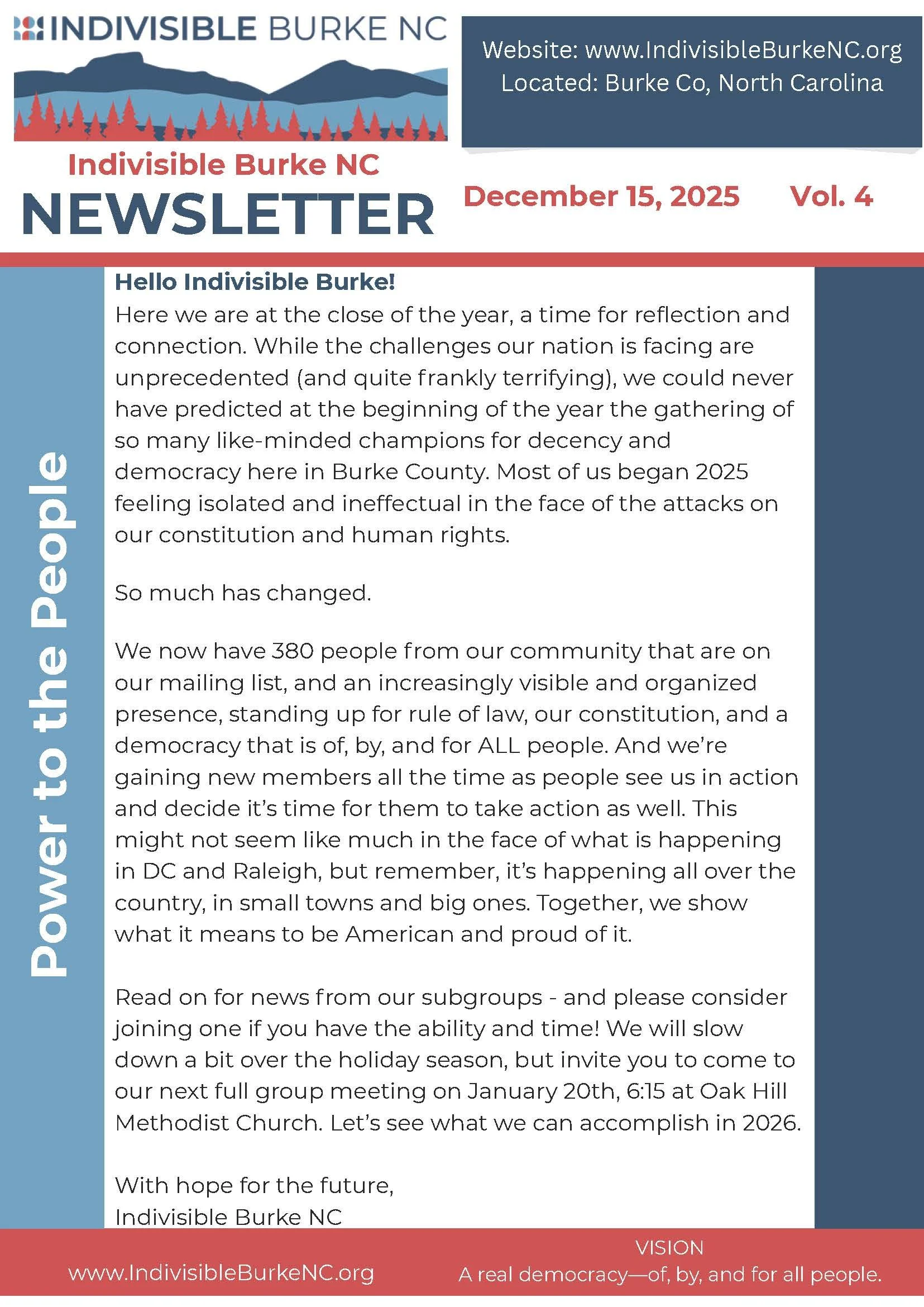 Indivisible Burke NC | Get Active Today